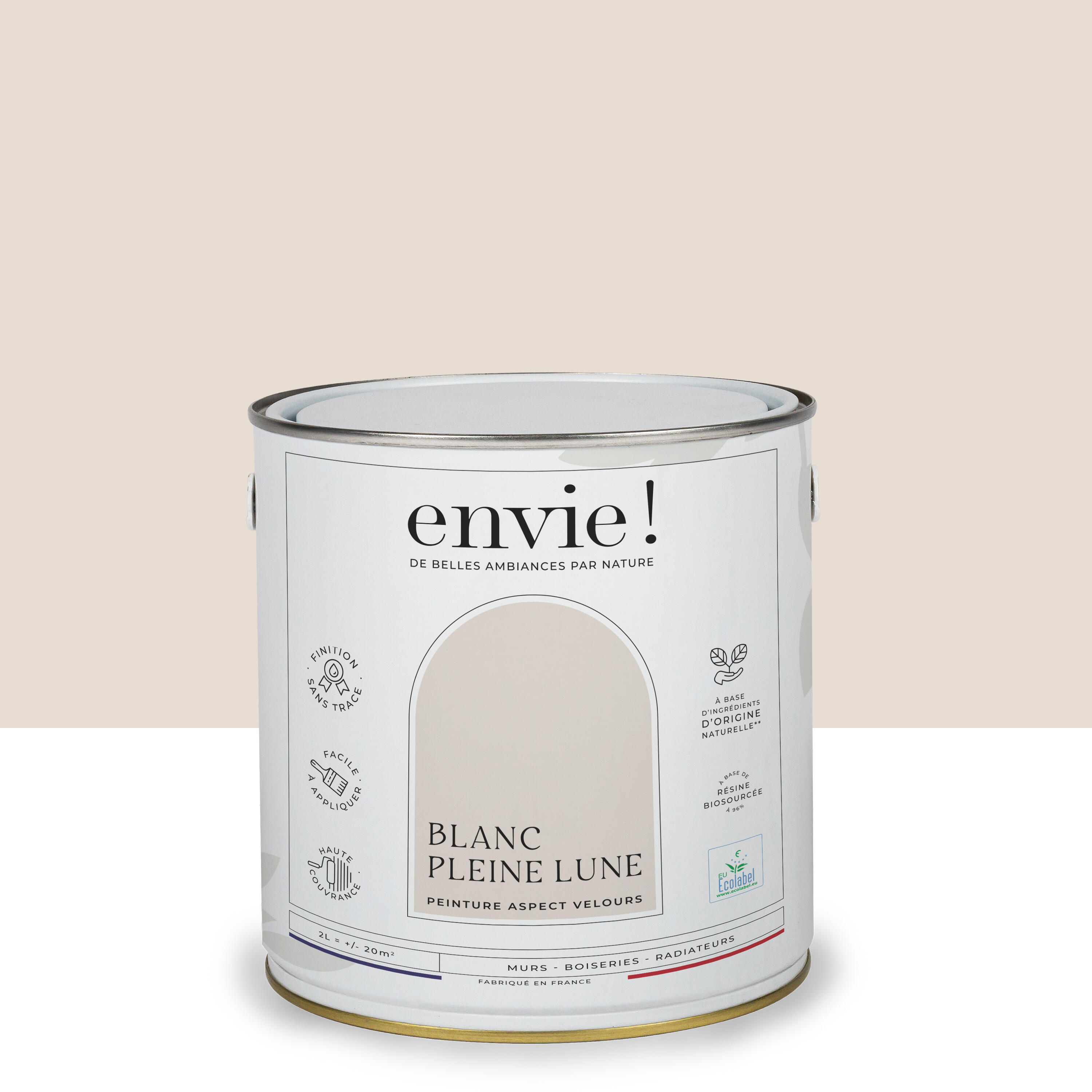 Peinture mur, boiserie, radiateur blanc pleine lune velours ENVIE ...