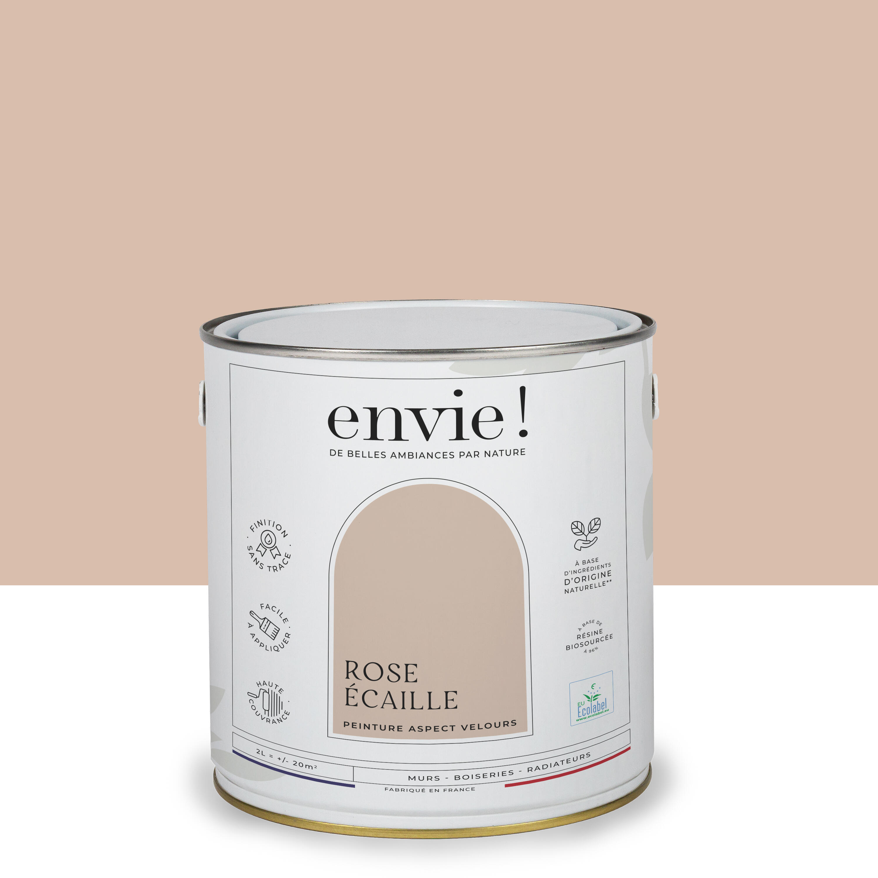Peinture mur, boiserie, radiateur rose ecaille velours ENVIE Biosourcée 2L | Leroy Merlin