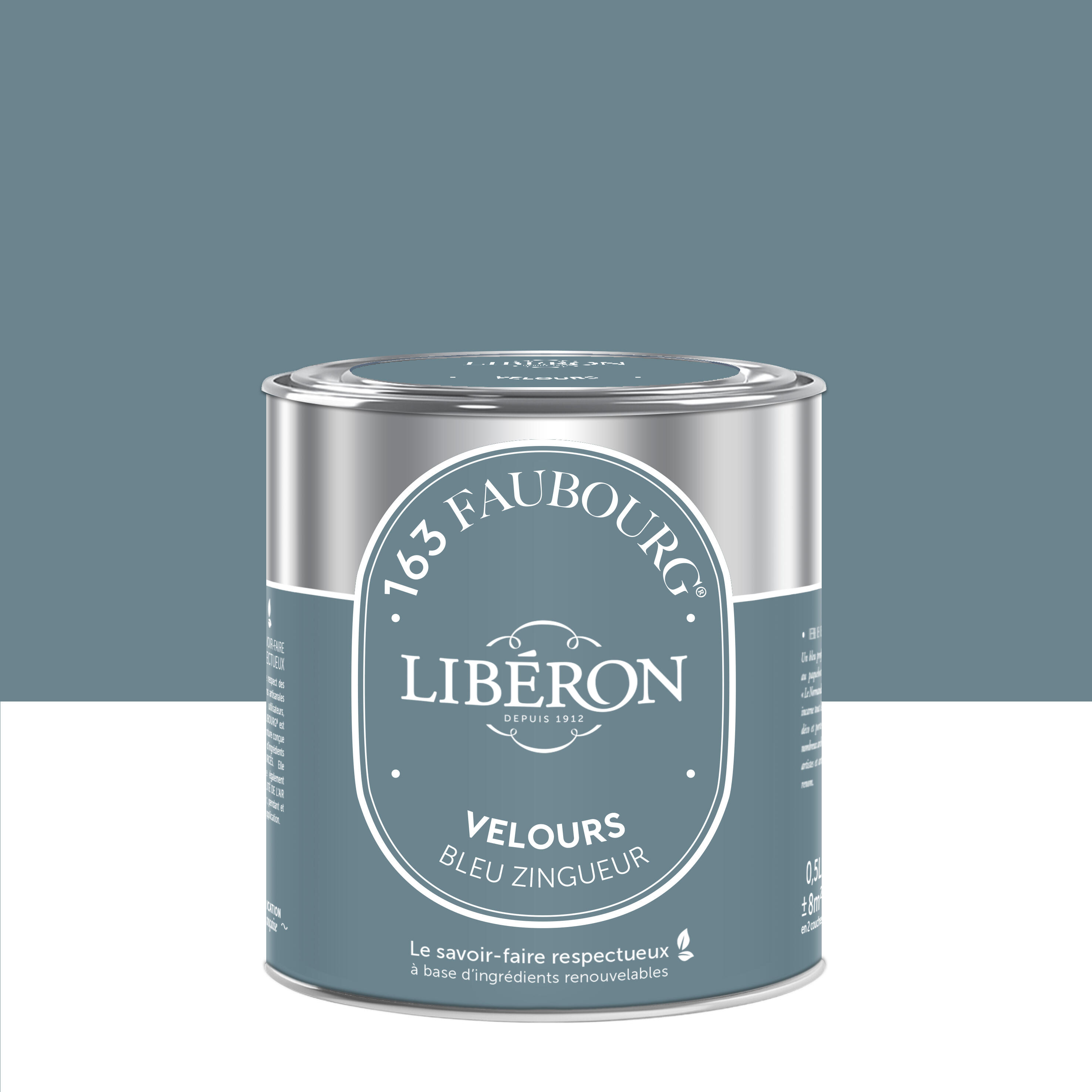 Peinture mur, boiserie bleu zingueur velours LIBÉRON 163 fauboug 0.5L ...