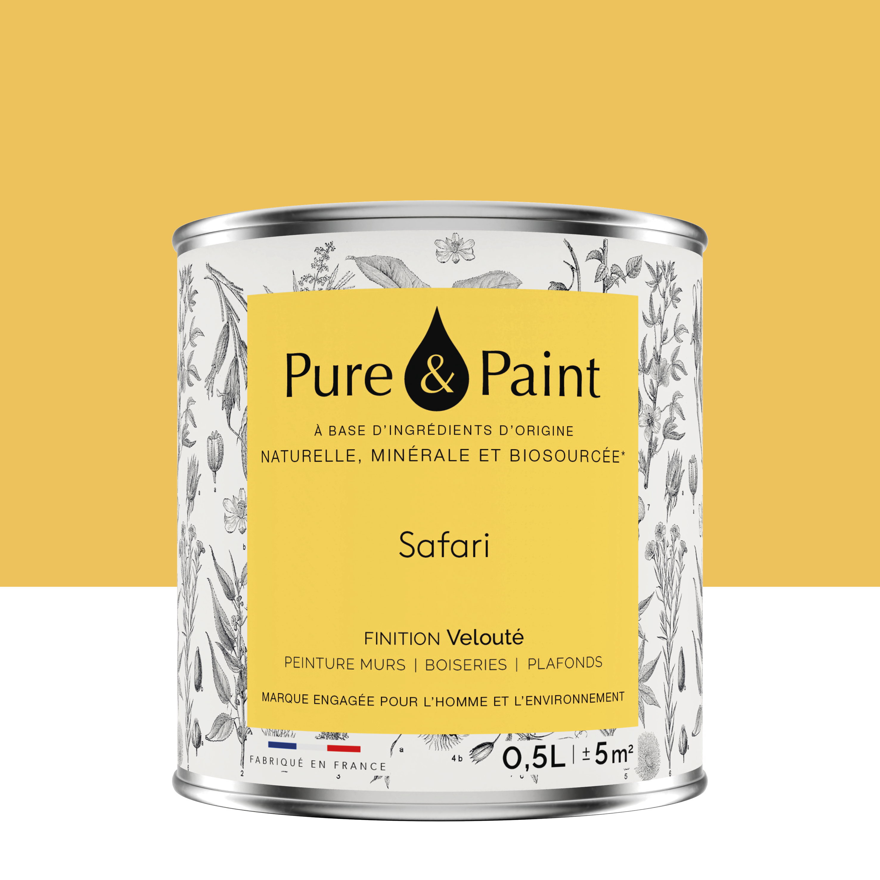 Peinture mur, boiserie safari velours PURE & PAINT , 0.5L | Leroy Merlin
