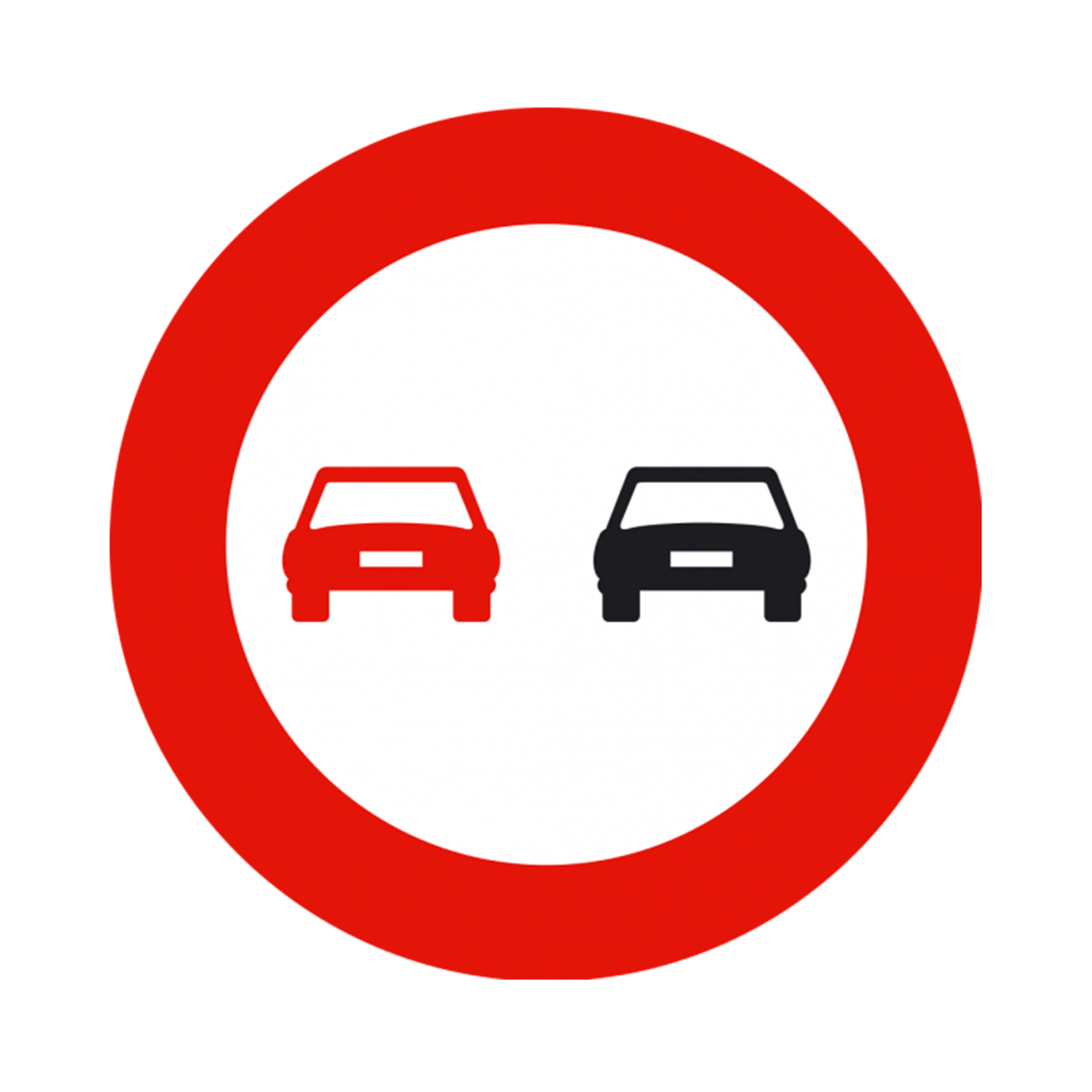 Señal vial prohibido adelantar 60x60 cm | Leroy Merlin