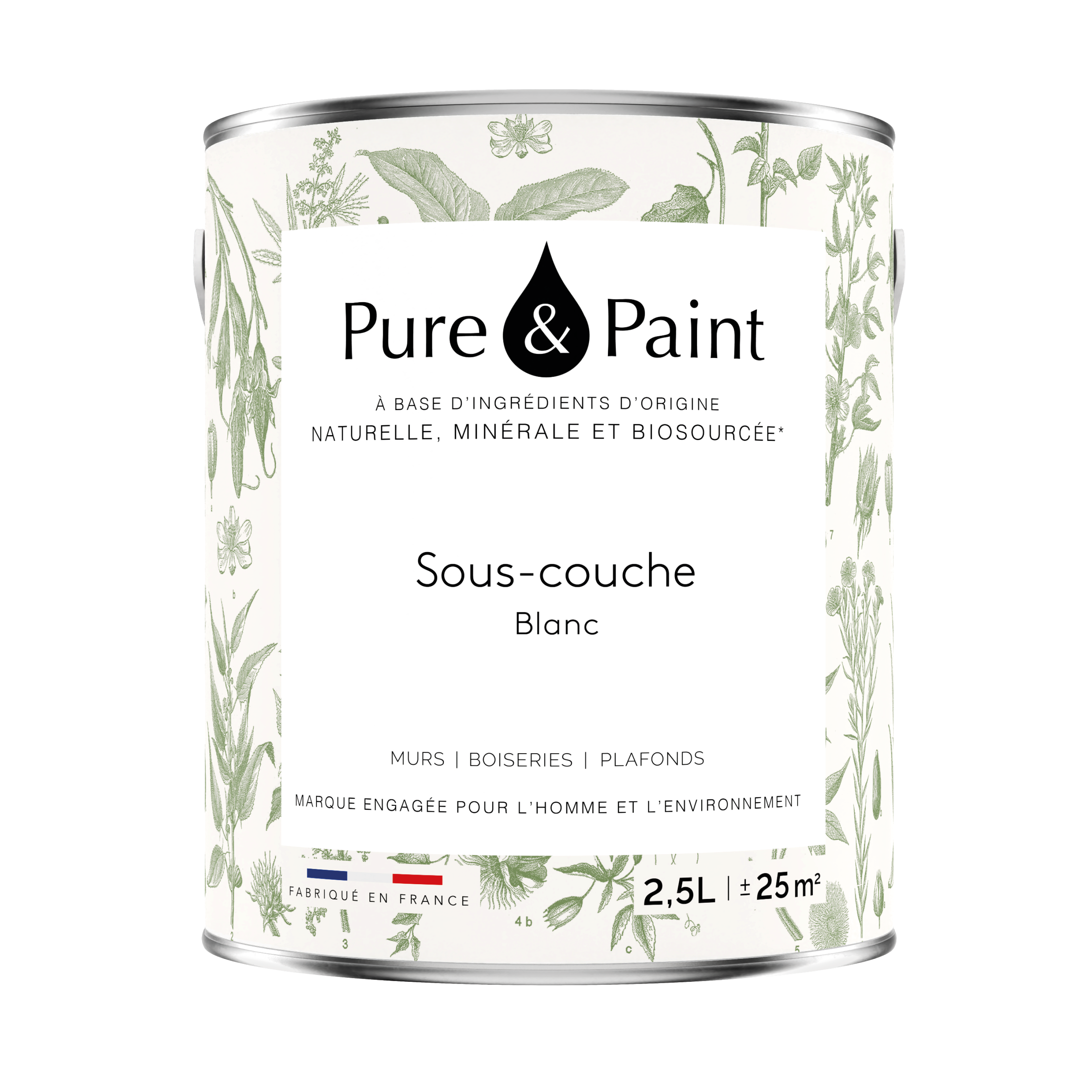 Sous-couche mur et plafond PURE & PAINT blanc 2.5 L | Leroy Merlin