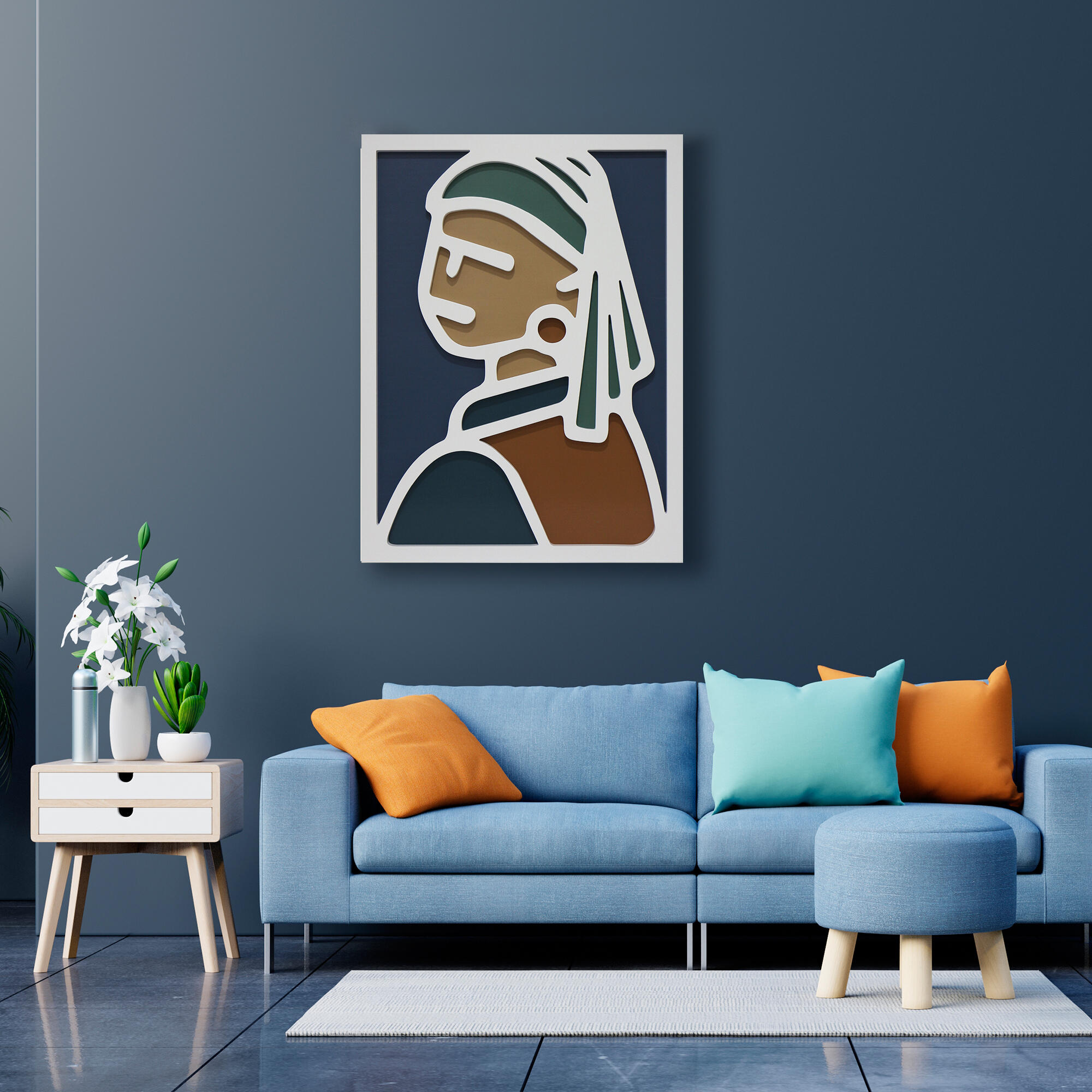 Cuadro JOVEN DE LA PERLA 70x100 cm | Leroy Merlin