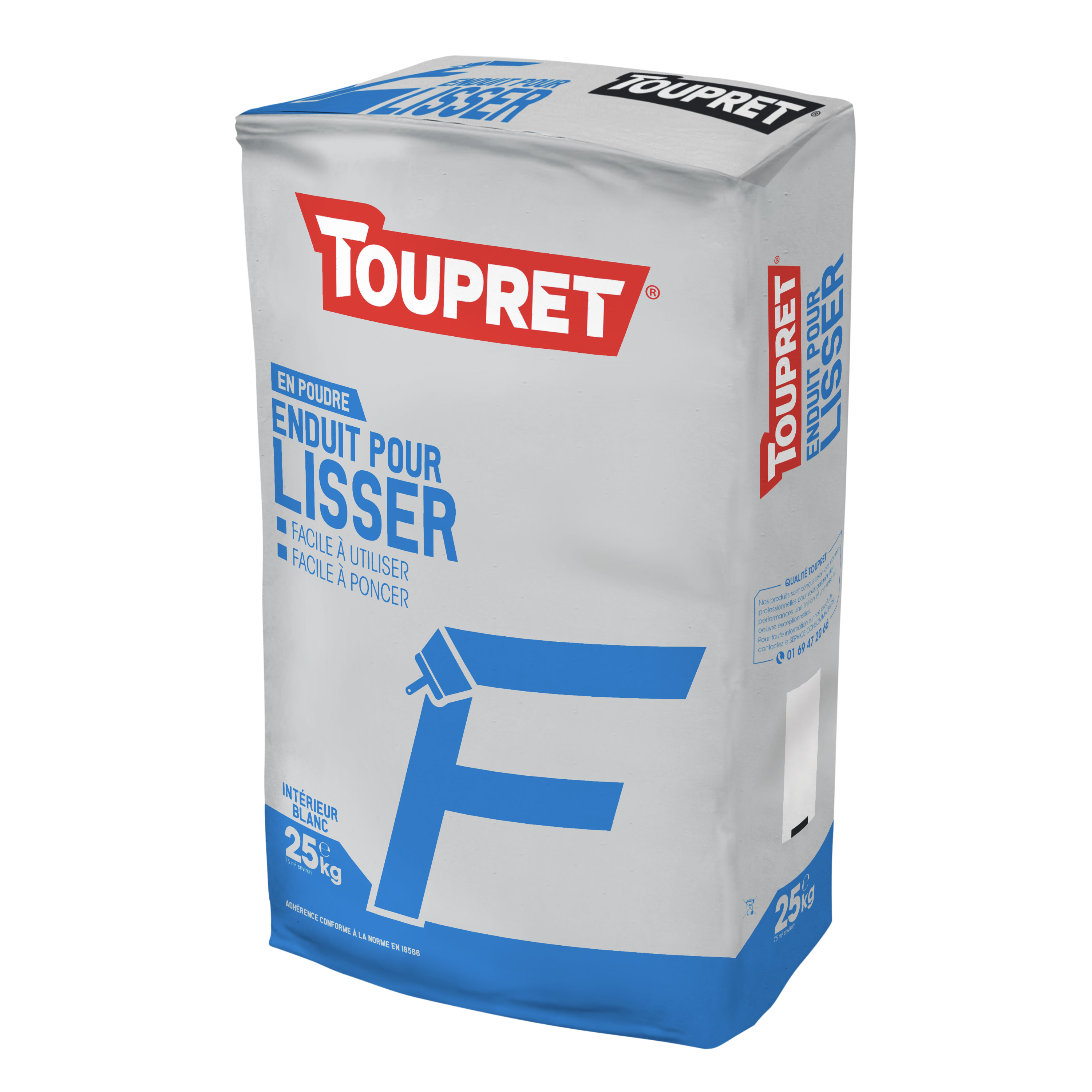 Enduit de lissage en poudre F TOUPRET blanc 25 kg | Leroy Merlin