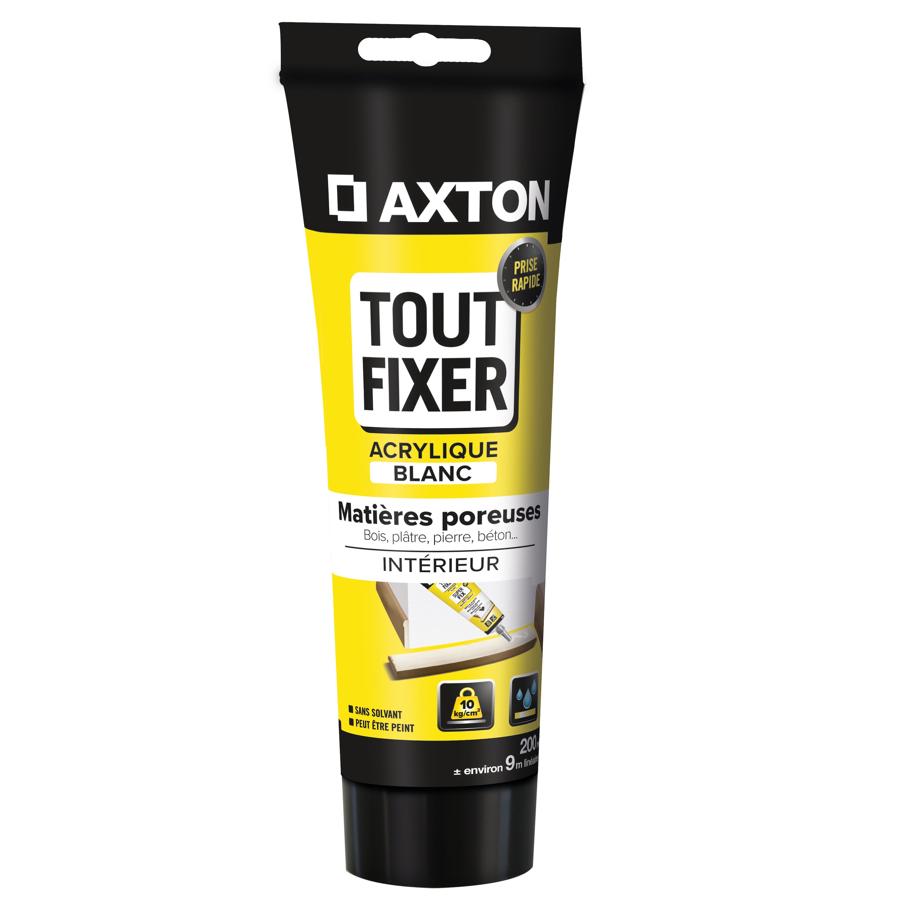 Colle de fixation acrylique, Tout fixer, AXTON, blanc, 200ml | Leroy Merlin