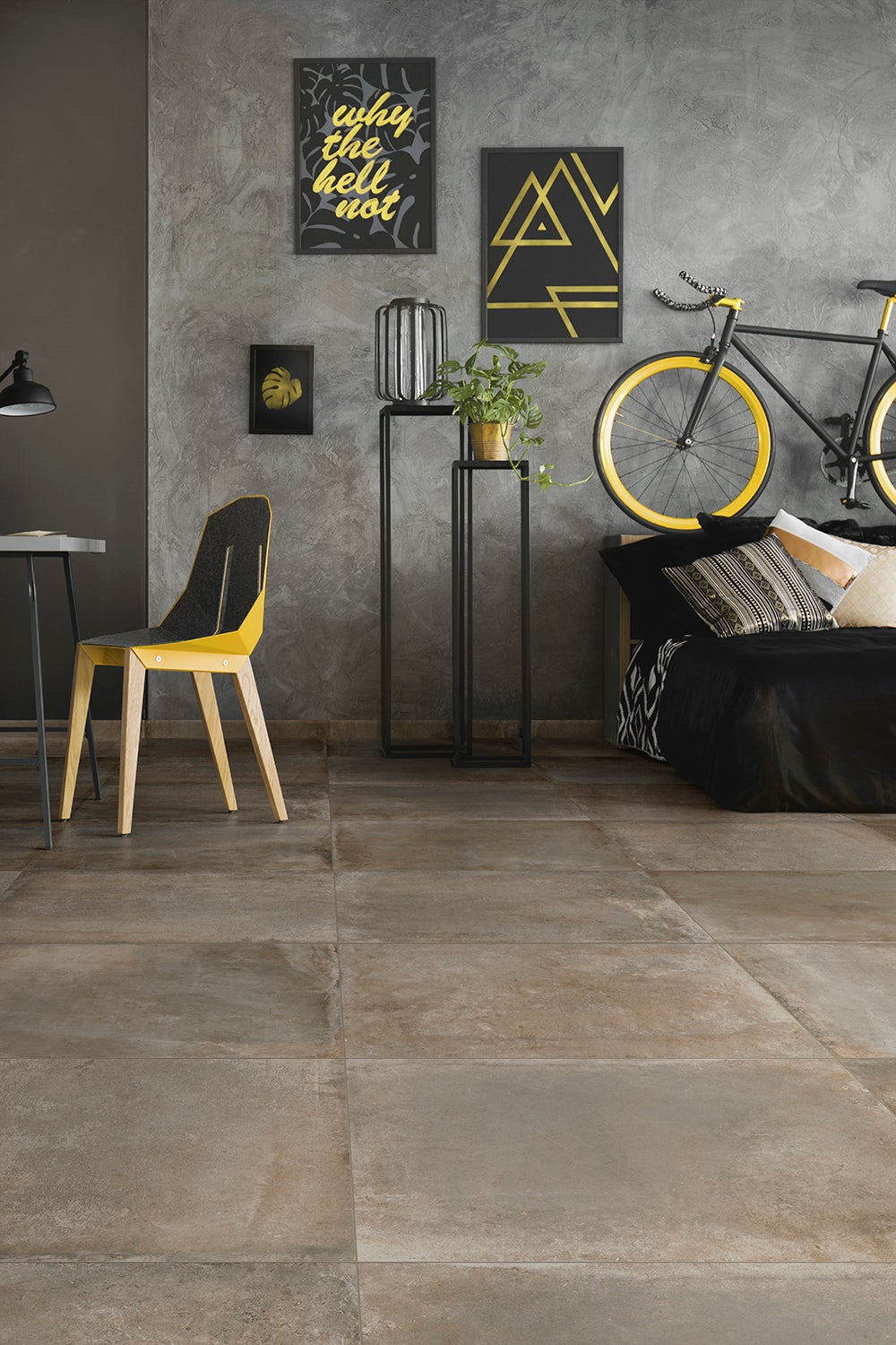 Carrelage mur/ sol intérieur effet métal taupe Metal clay l.71 x L.71 ...