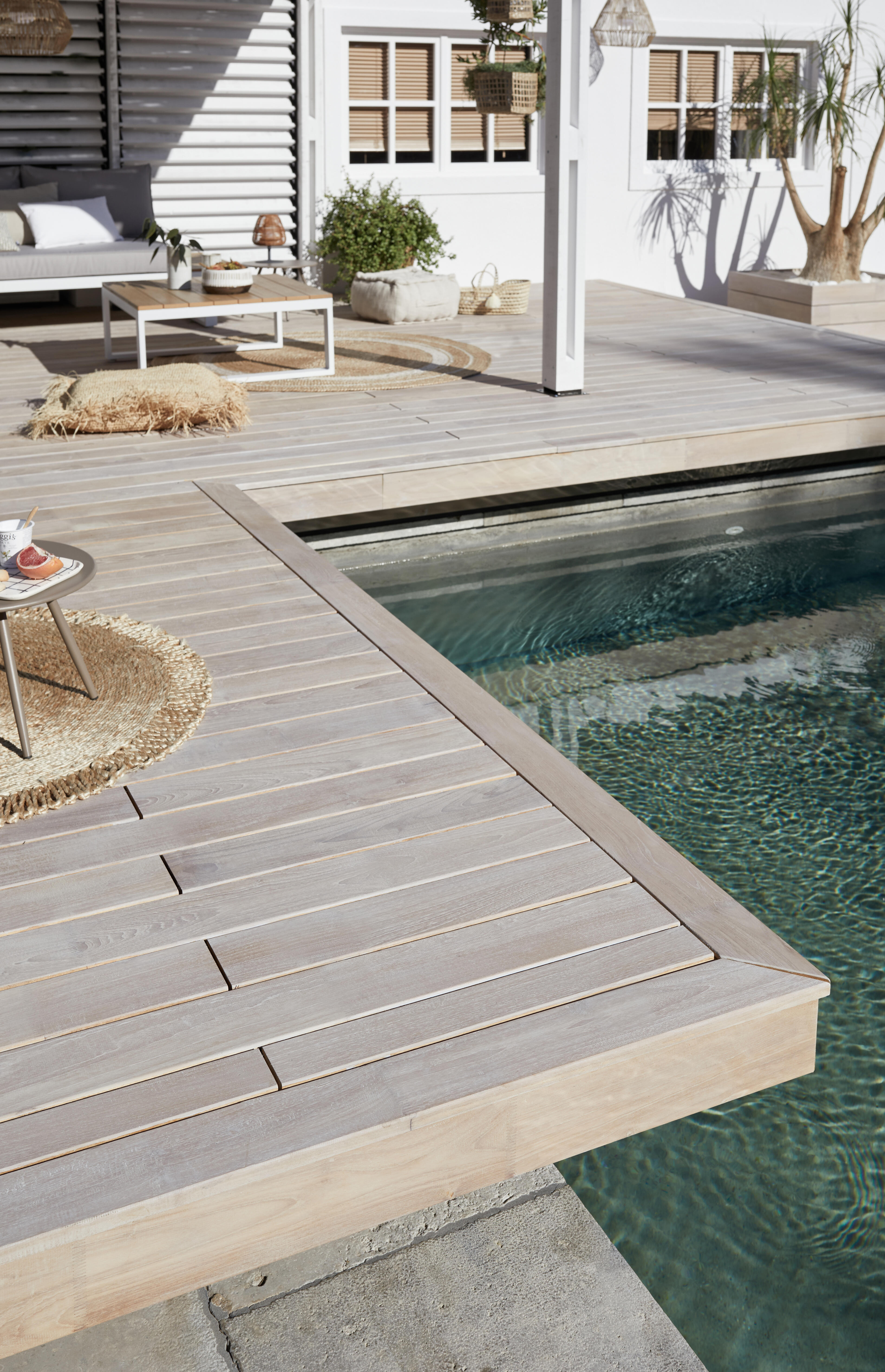 Planche GIRI en teck abouté, miel, L.220 x l.12 cm x Ep.19 mm | Leroy ...