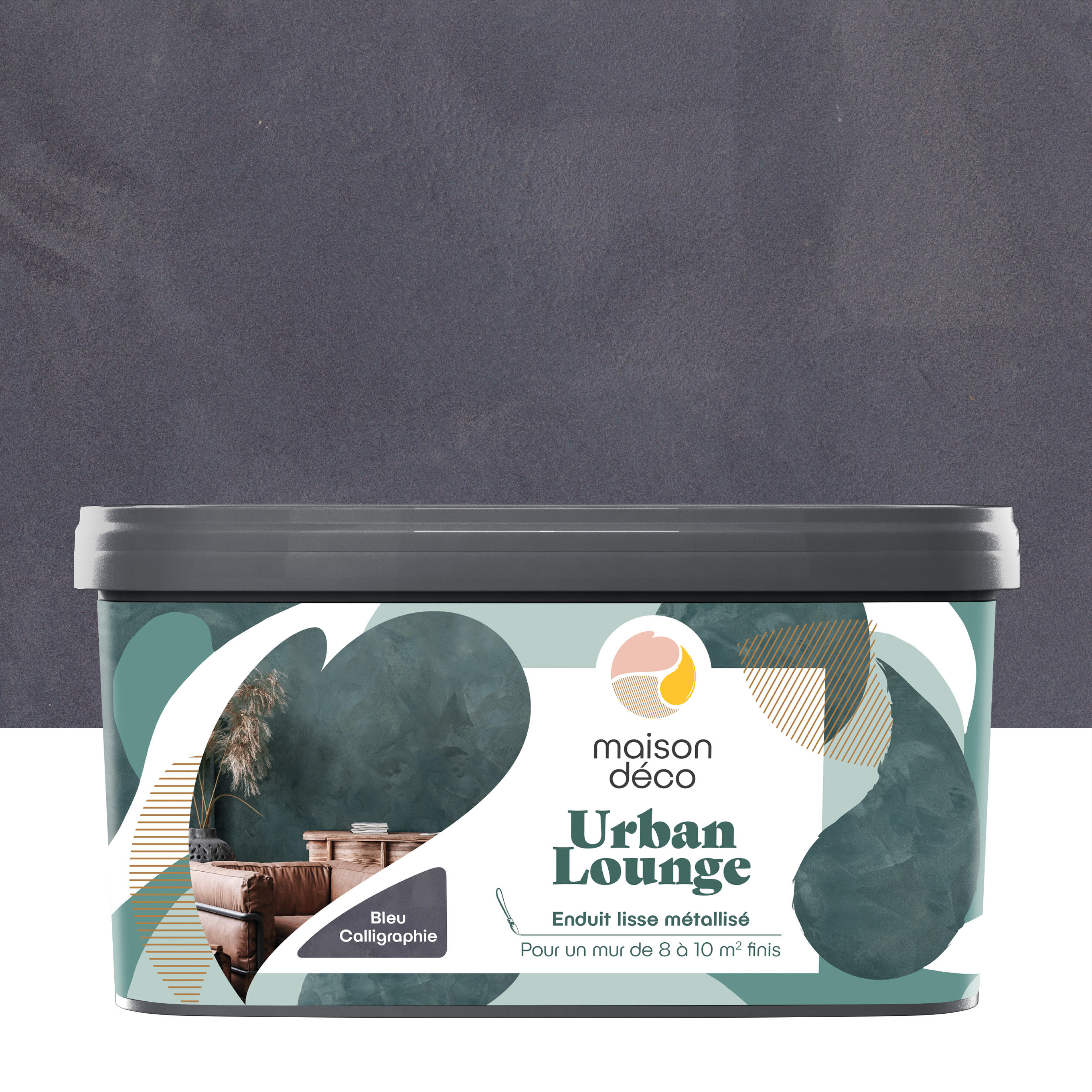 Enduit décoratif Métallisé urban lounge MAISON DECO, bleu calligraphie, 4 kg | Leroy Merlin
