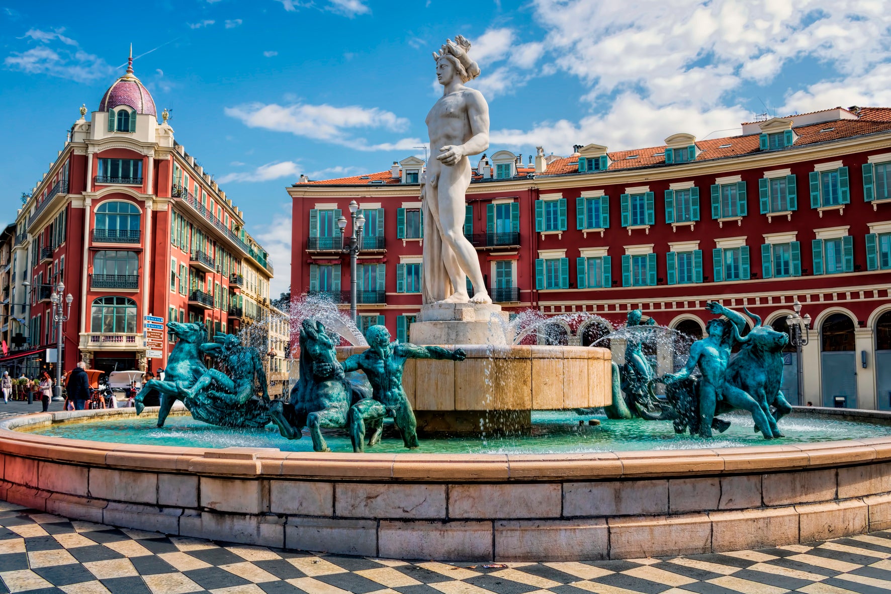 Toile imprimée Fontaine soleil, multicouleur l.44.5 x H.30 cm | Leroy ...