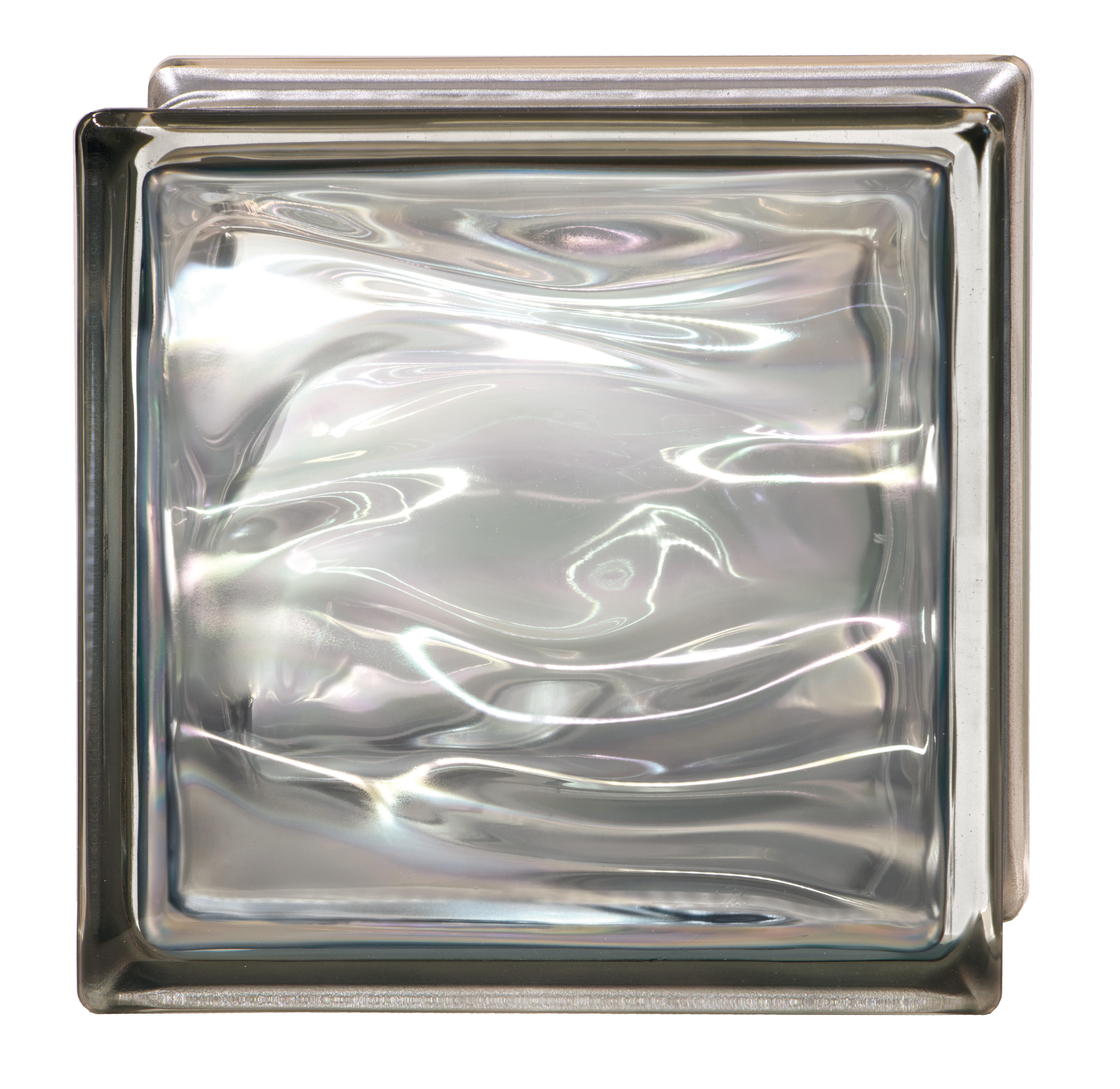 Brique de verre, gris ondulé brillant | Leroy Merlin