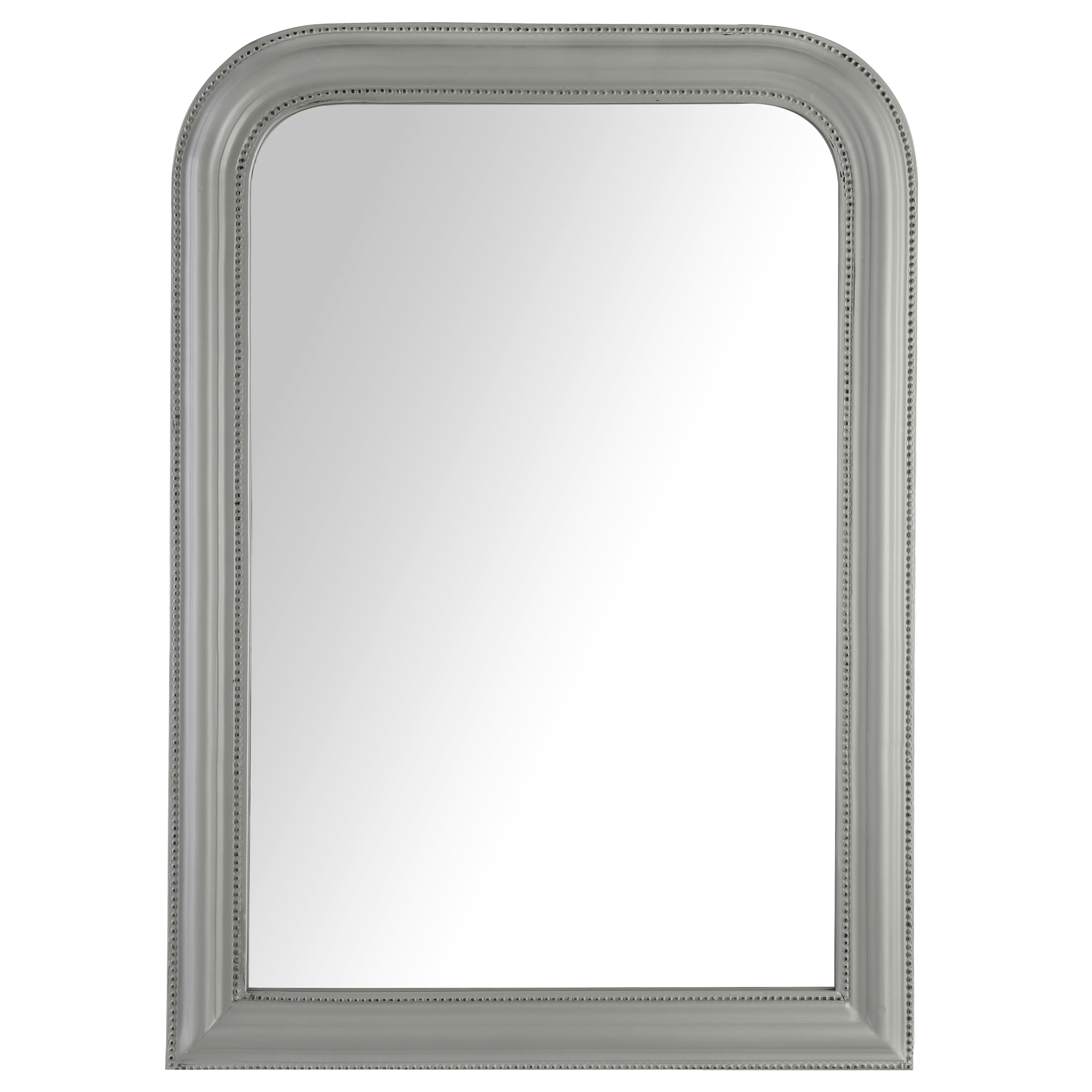 Miroir rectangulaire à suspendre gris Adele ATMOSPHERA l.72 x H.100 cm ...