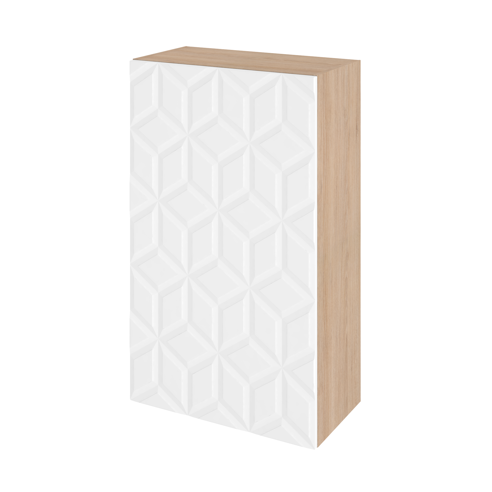 Meuble de rangement chêne et origami, H.100 x l.60 x P.30 cm, Home ...