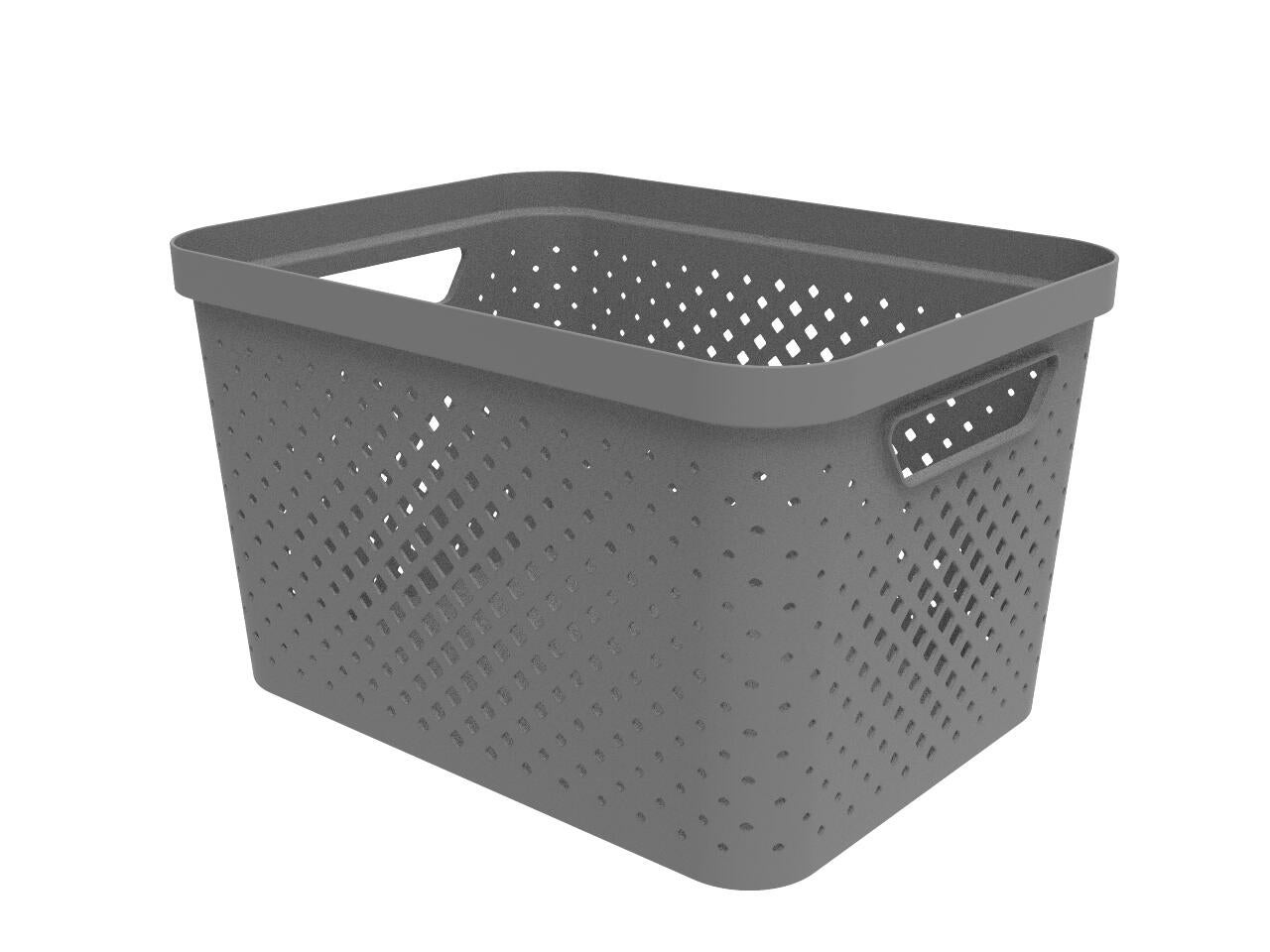 Boîte SUNDIS gris H.21 x l.26.5 x P.35 cm | Leroy Merlin