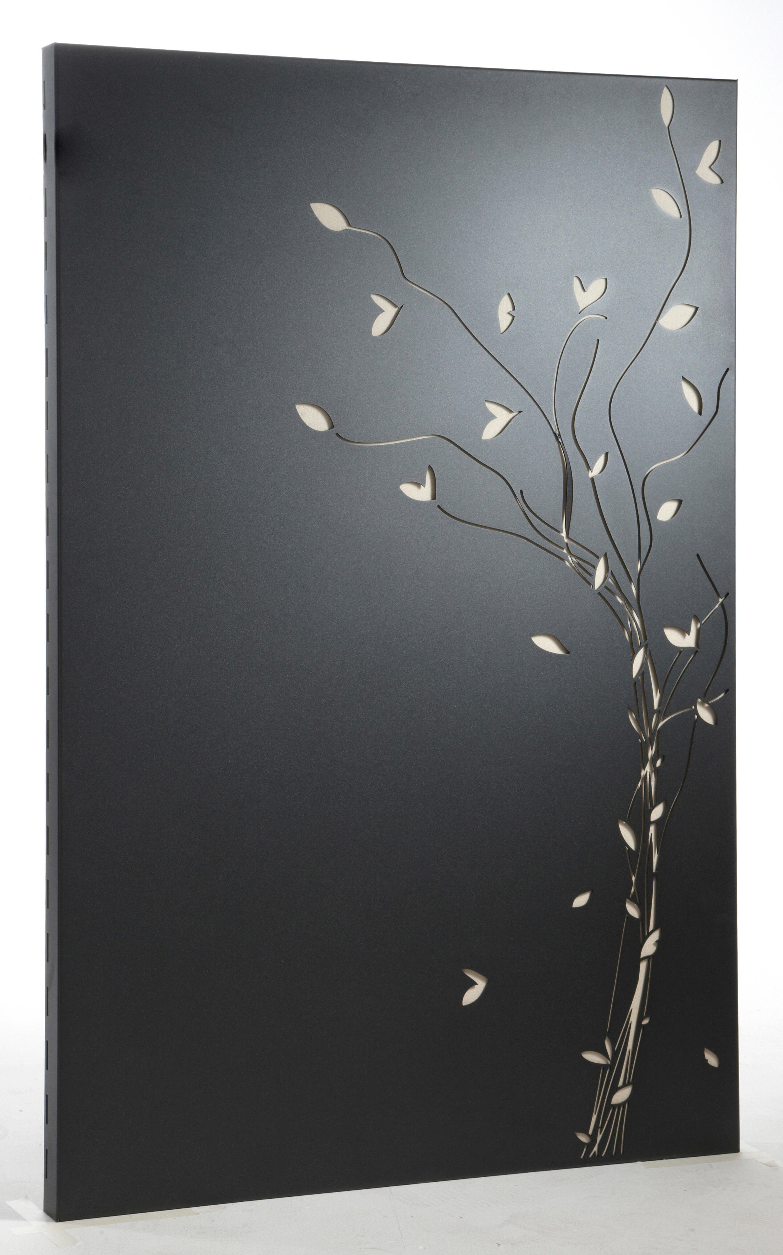 Plaque de protection murale noir sablé DEVAUX Végétal, l.80 cm x H.120 ...