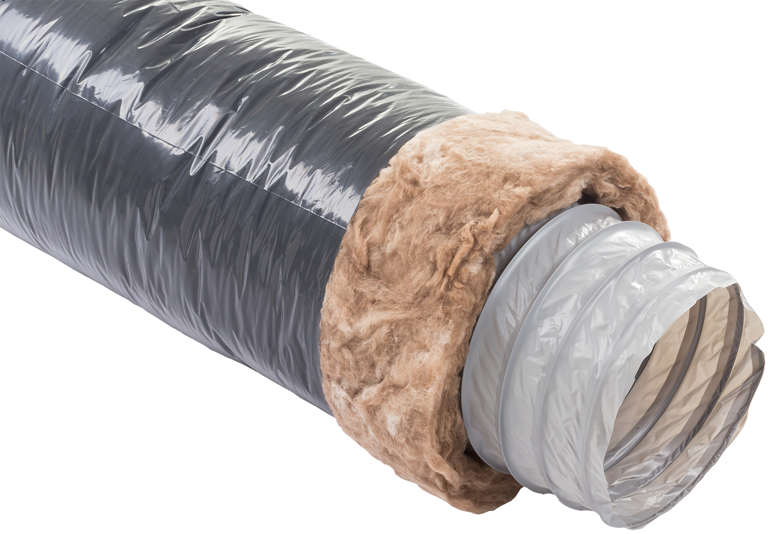 Conduit souple isolé pvc / laine de verre EQUATION, Diam.150/150 mm, L ...