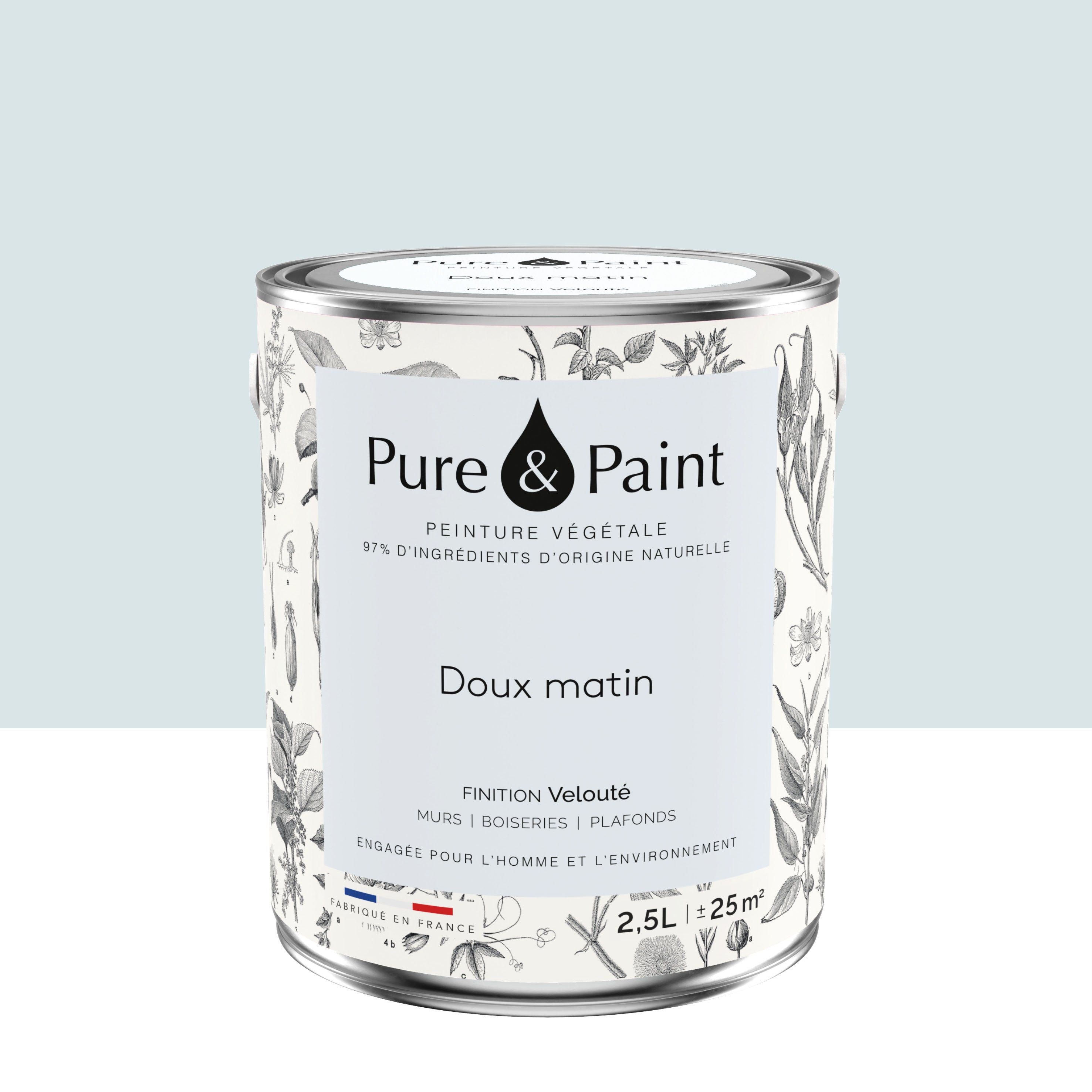Peinture mur, boiserie doux matin velours PURE & PAINT , 2.5L | Leroy ...