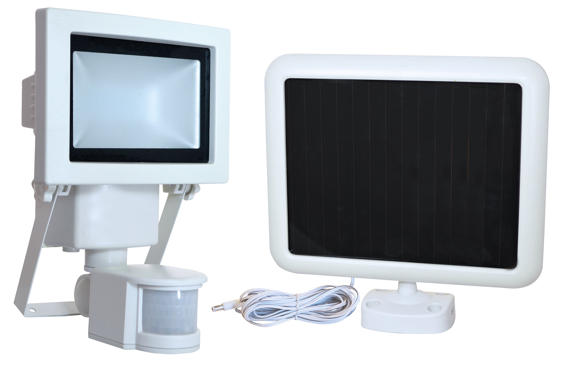 Projecteur solaire avec détecteur 630 Lumen blanc TIBELEC | Leroy Merlin
