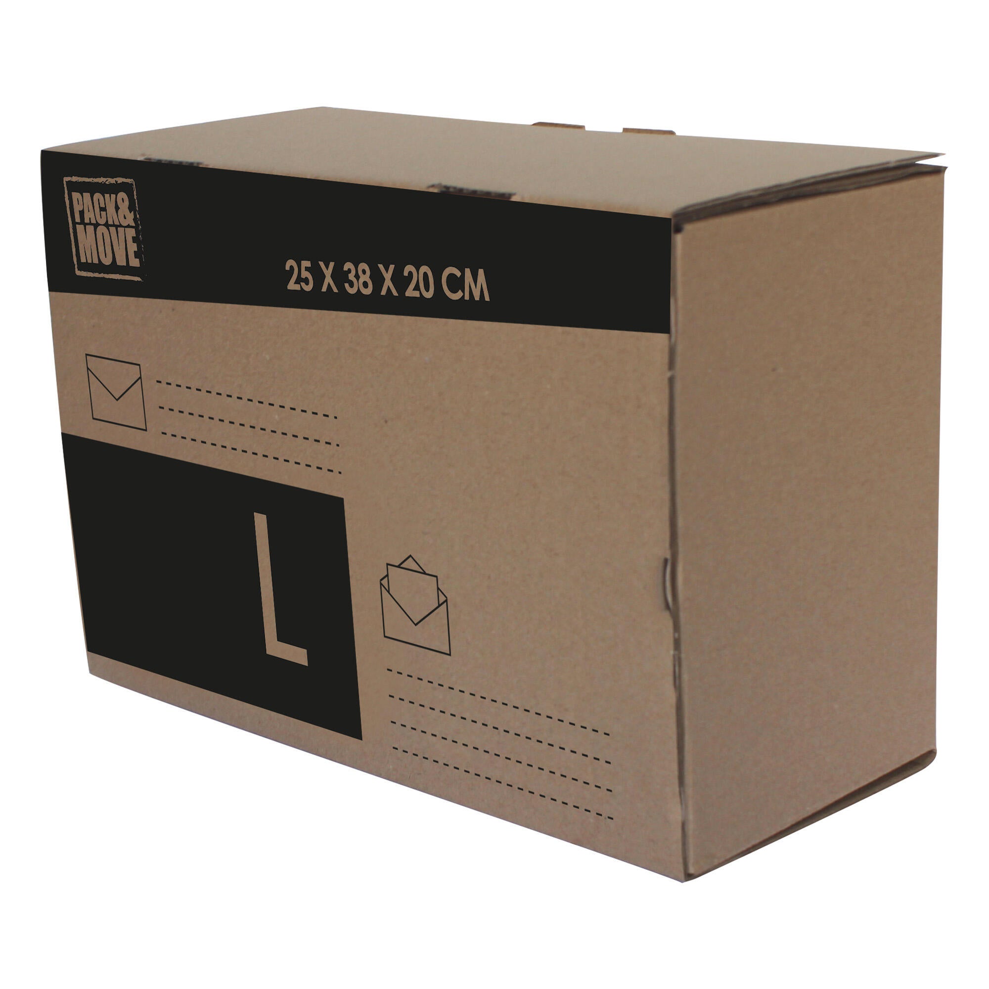 Boîte en carton l, l.38 cm x H.25 cm x p.20 cm | Leroy Merlin