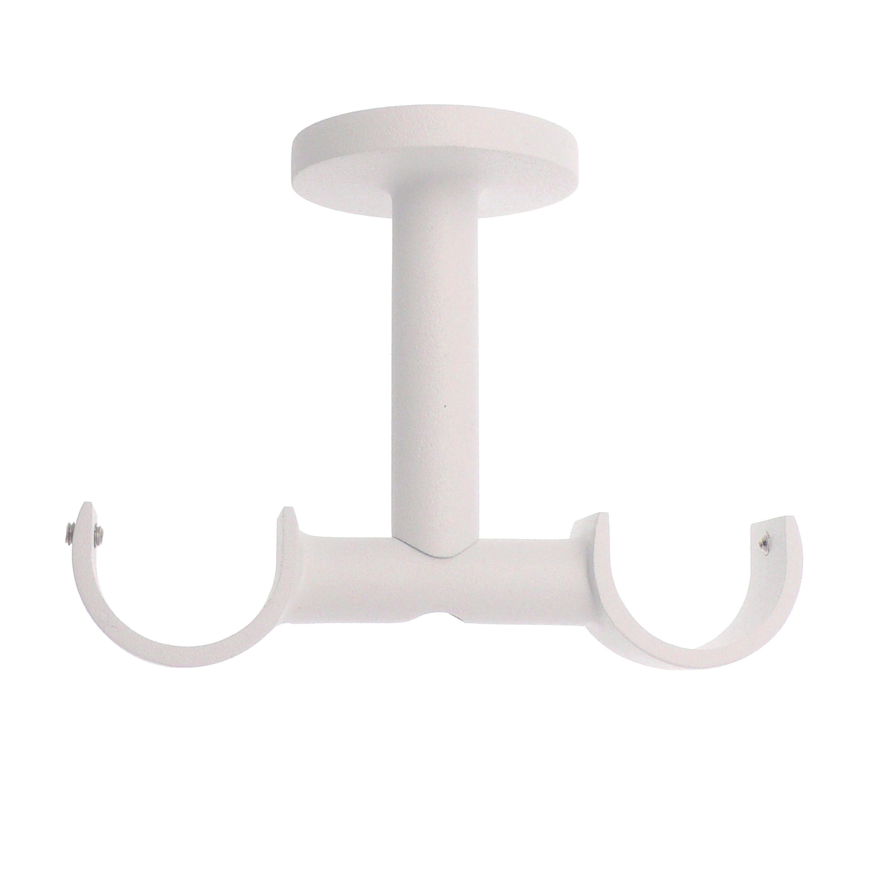 Support pour tringle à rideau Cosy 28mm blanc sablé INSPIRE | Leroy Merlin
