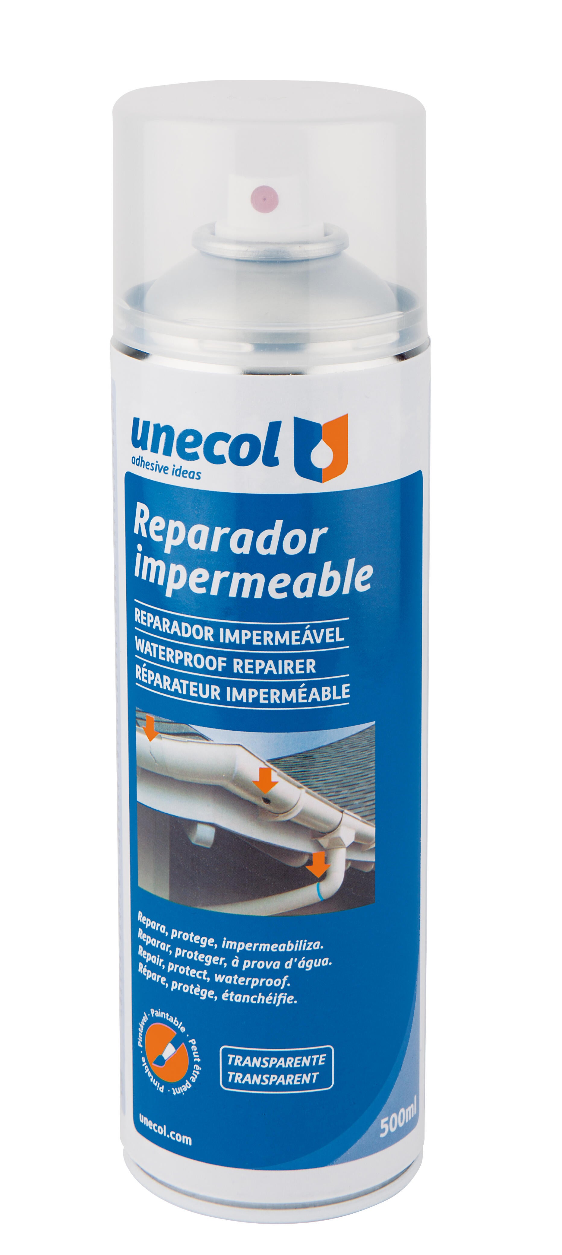 Spray reparador impermeable transparente UNECOL 500 ml | Leroy Merlin