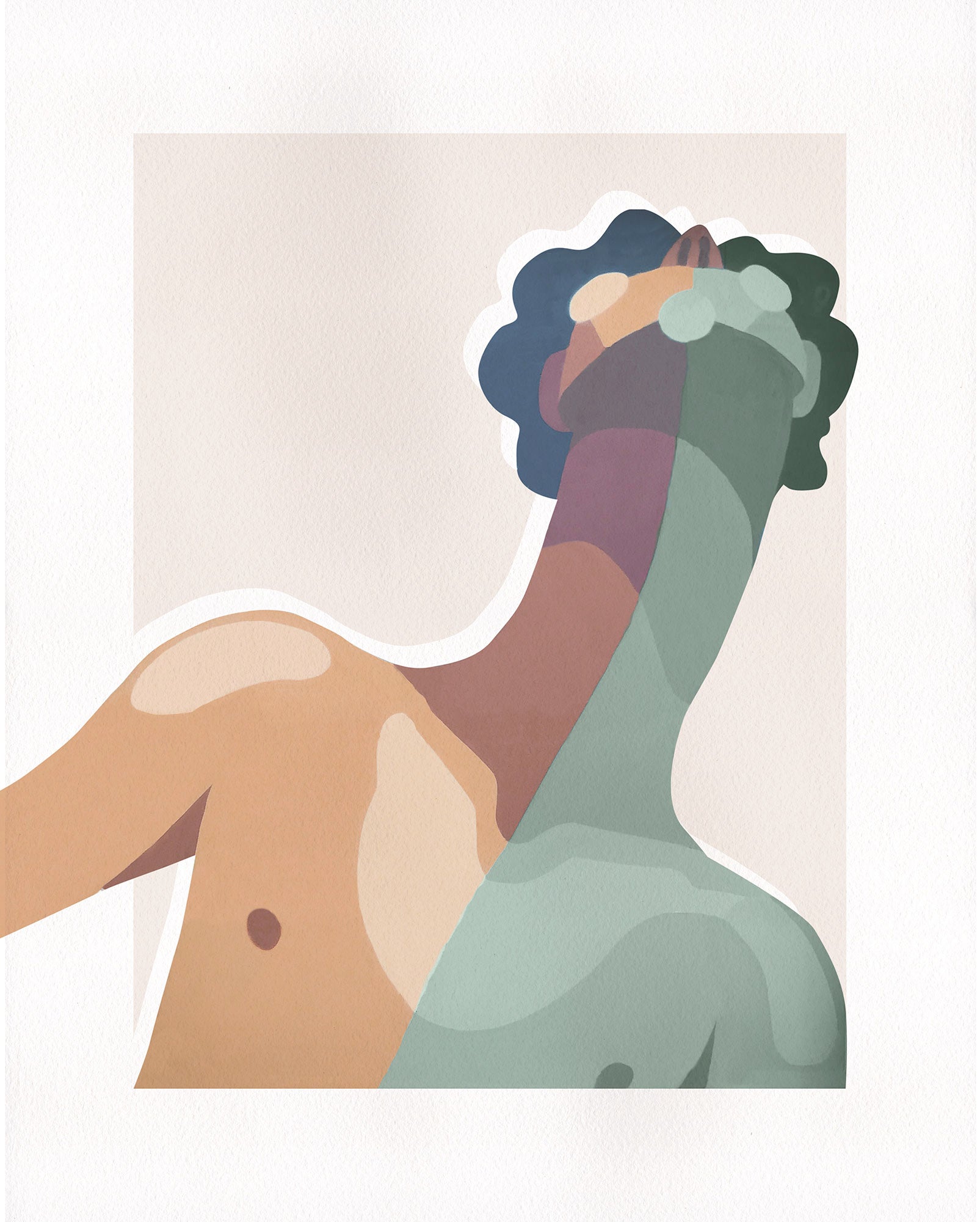 Affiche Homme, pastel KOMAR l.40 x H.50 cm | Leroy Merlin