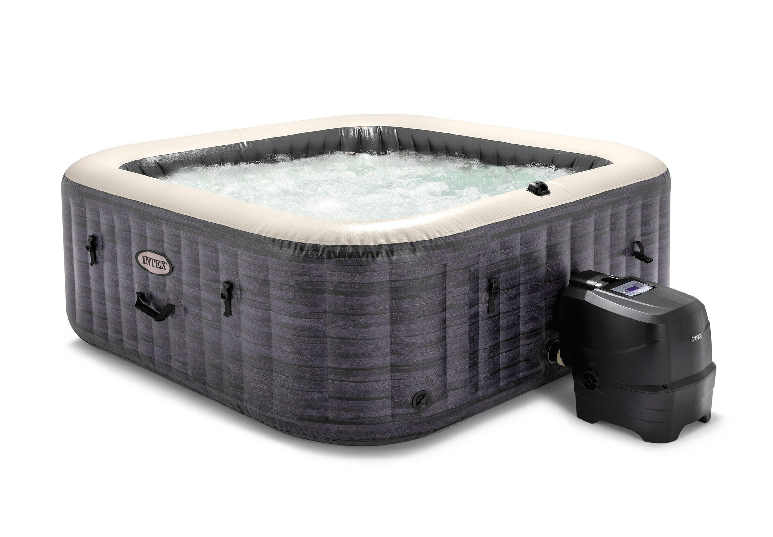 Spa de exterior hinchable INTEX Greystone de 193x71 cm con 6 plazas ...