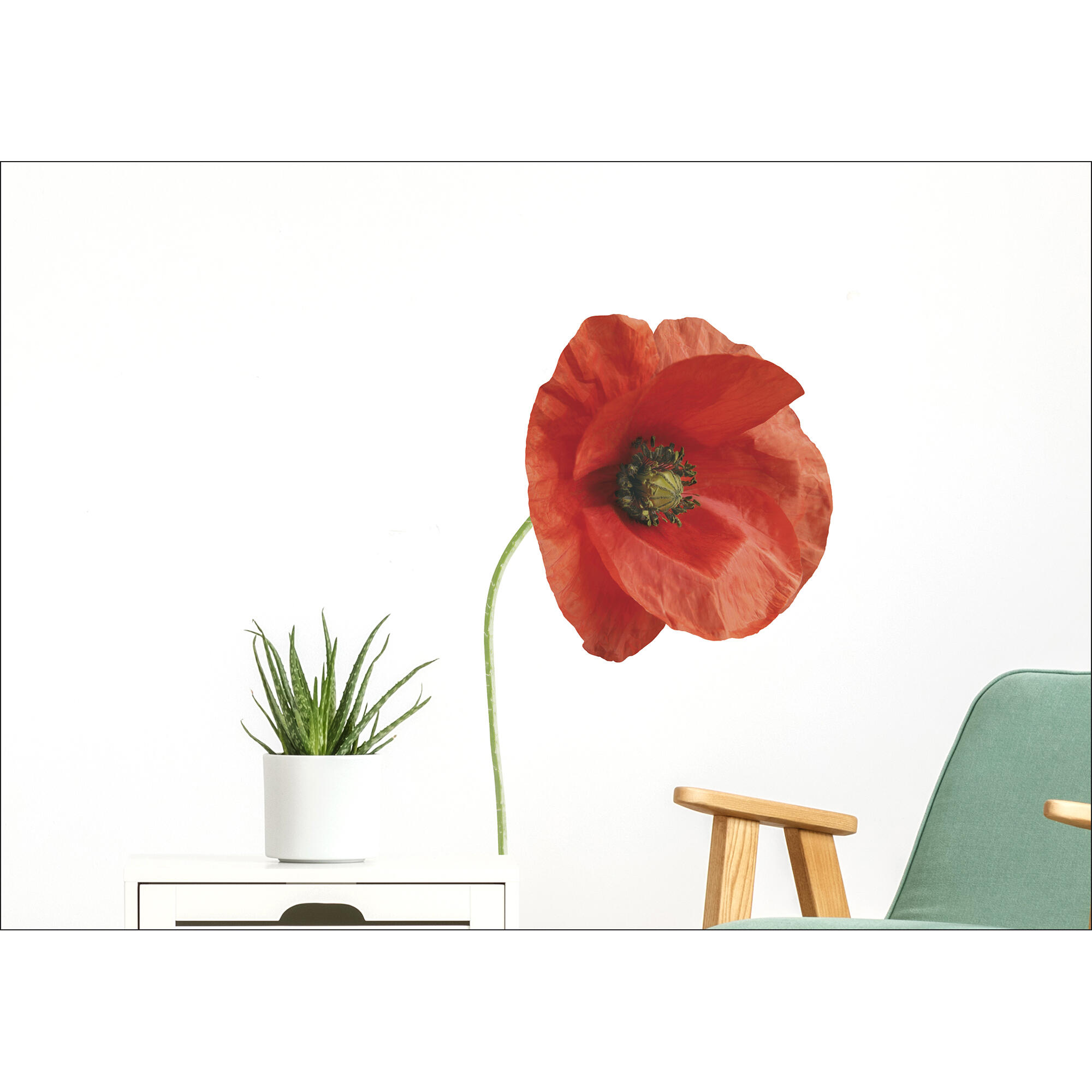 Sticker coquelicot, multicolore, 24 cm x 68 cm | Leroy Merlin