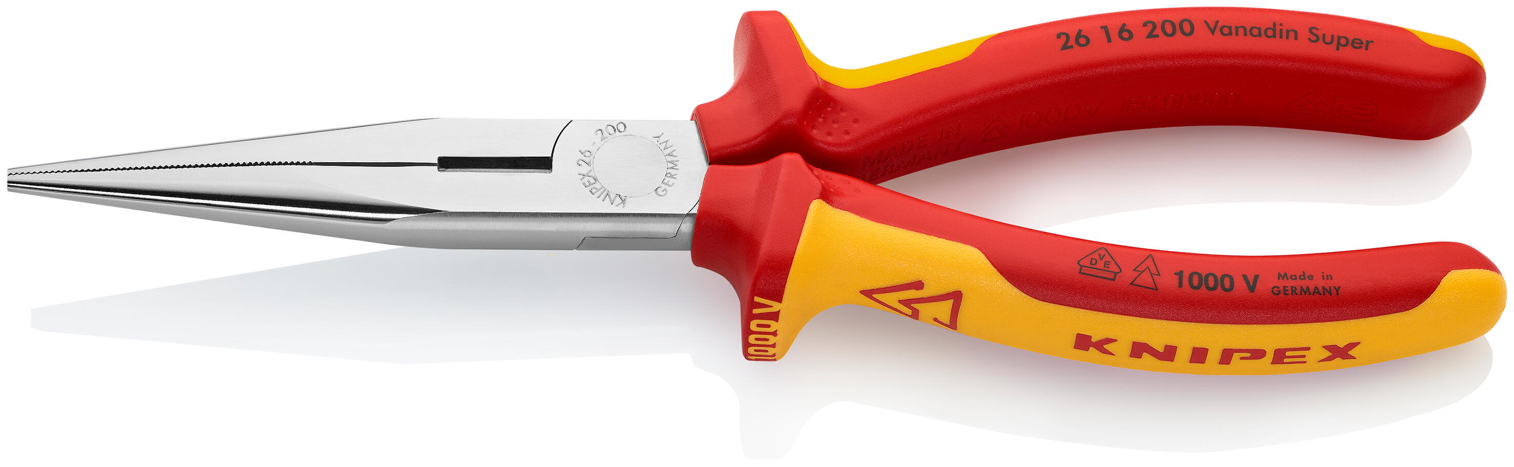 Pince à bec long isolée, 200mm KNIPEX | Leroy Merlin
