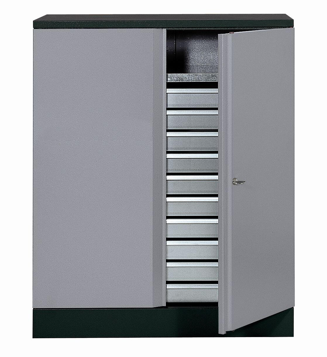 Armoire de rangement en métal gris clair KUPPER 91 cm 1 porte 10 ...