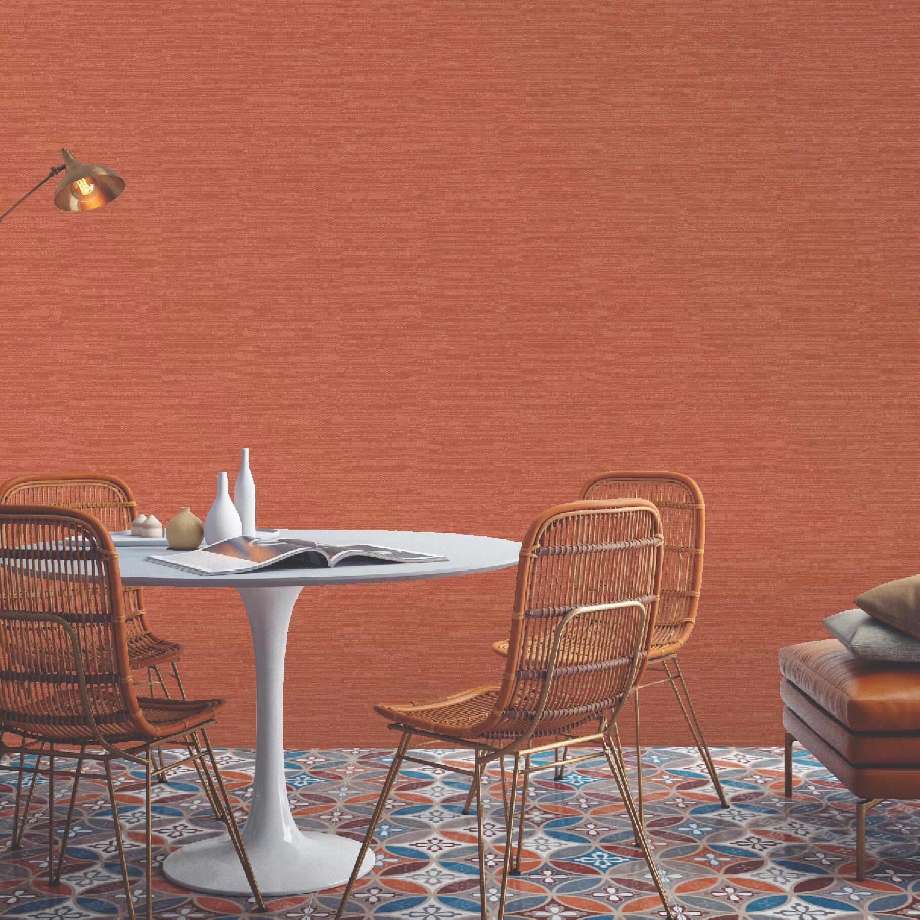 Papel pintado vinílico Lisa Teja 0,53x10 metros | Leroy Merlin