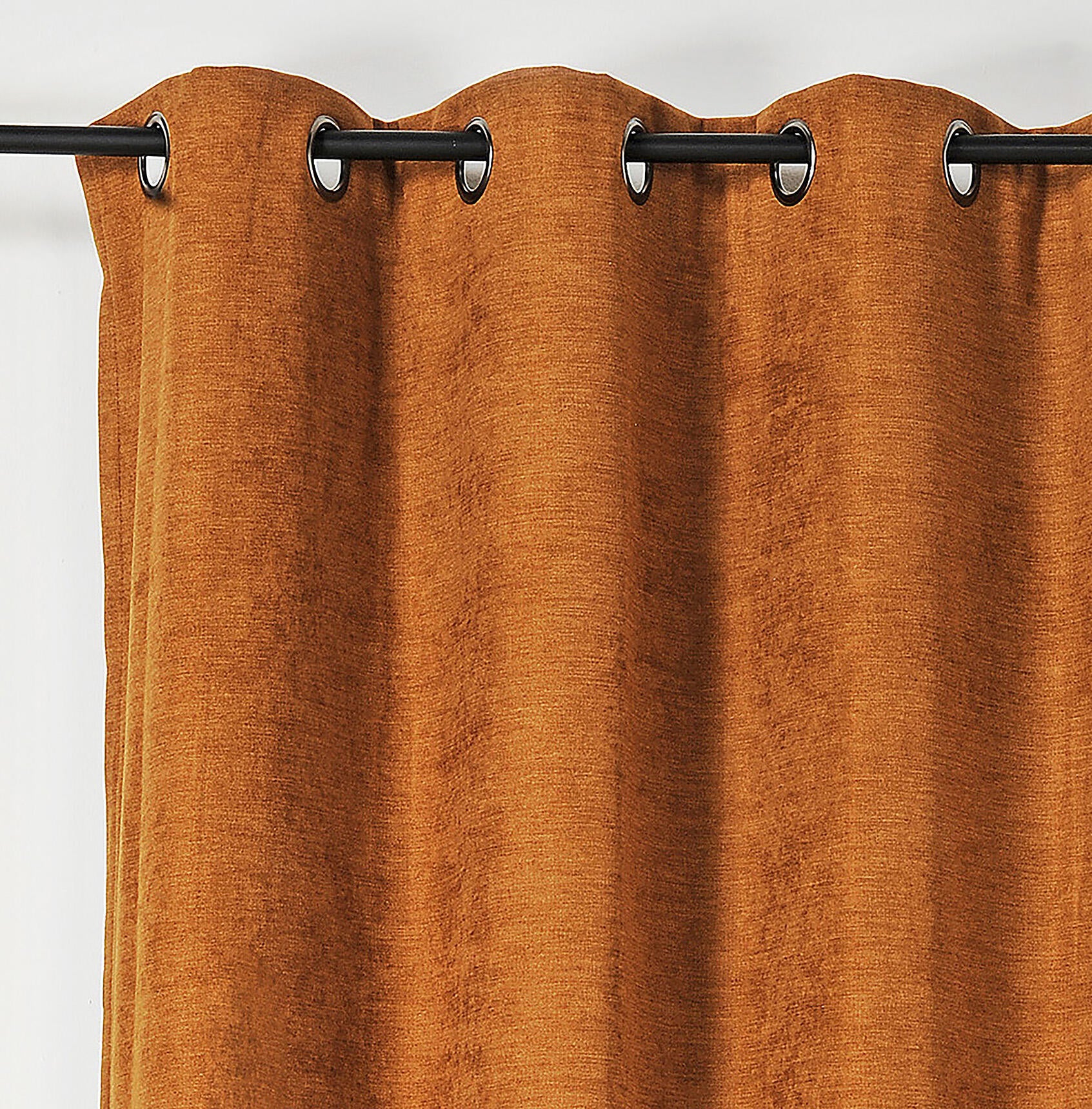 Rideau occultant thermique, Alaska, orange H.260 x l.140 cm | Leroy Merlin