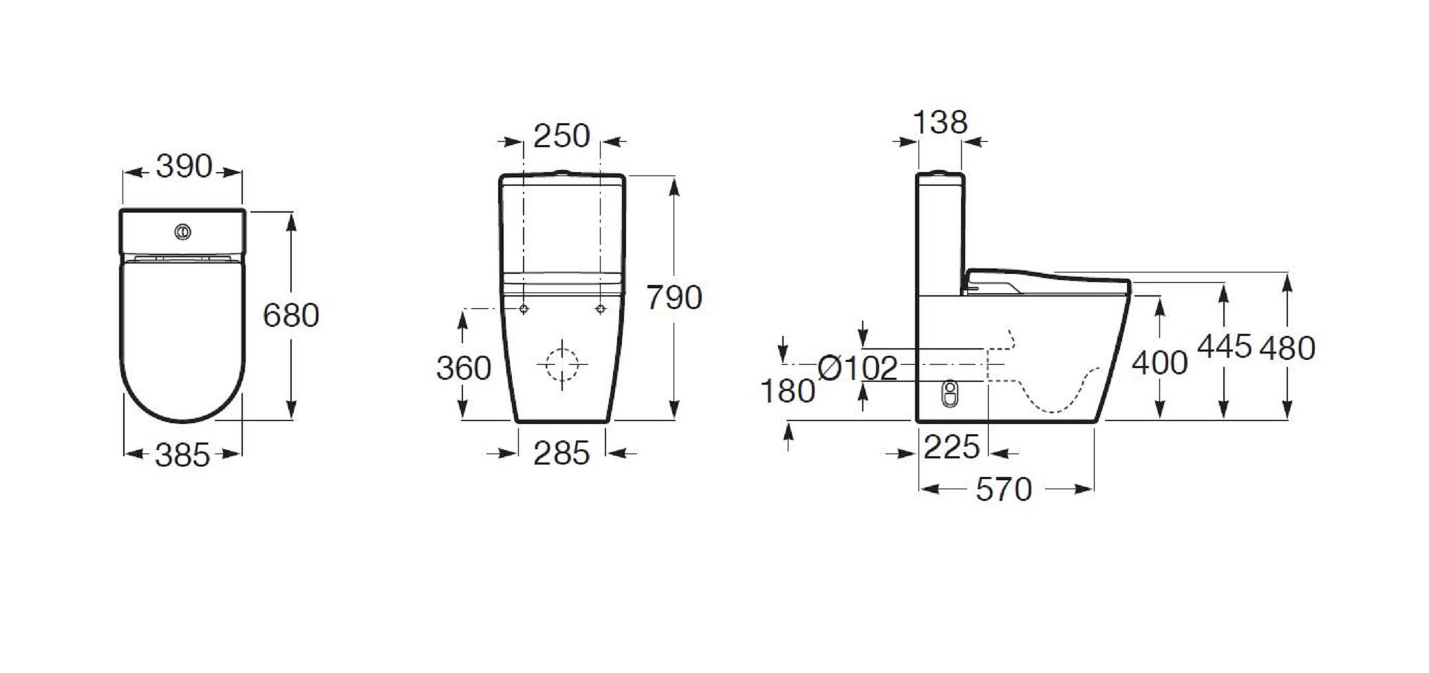 Pack WC ROCA In Wash Aloe con tapa amortiguada | Leroy Merlin