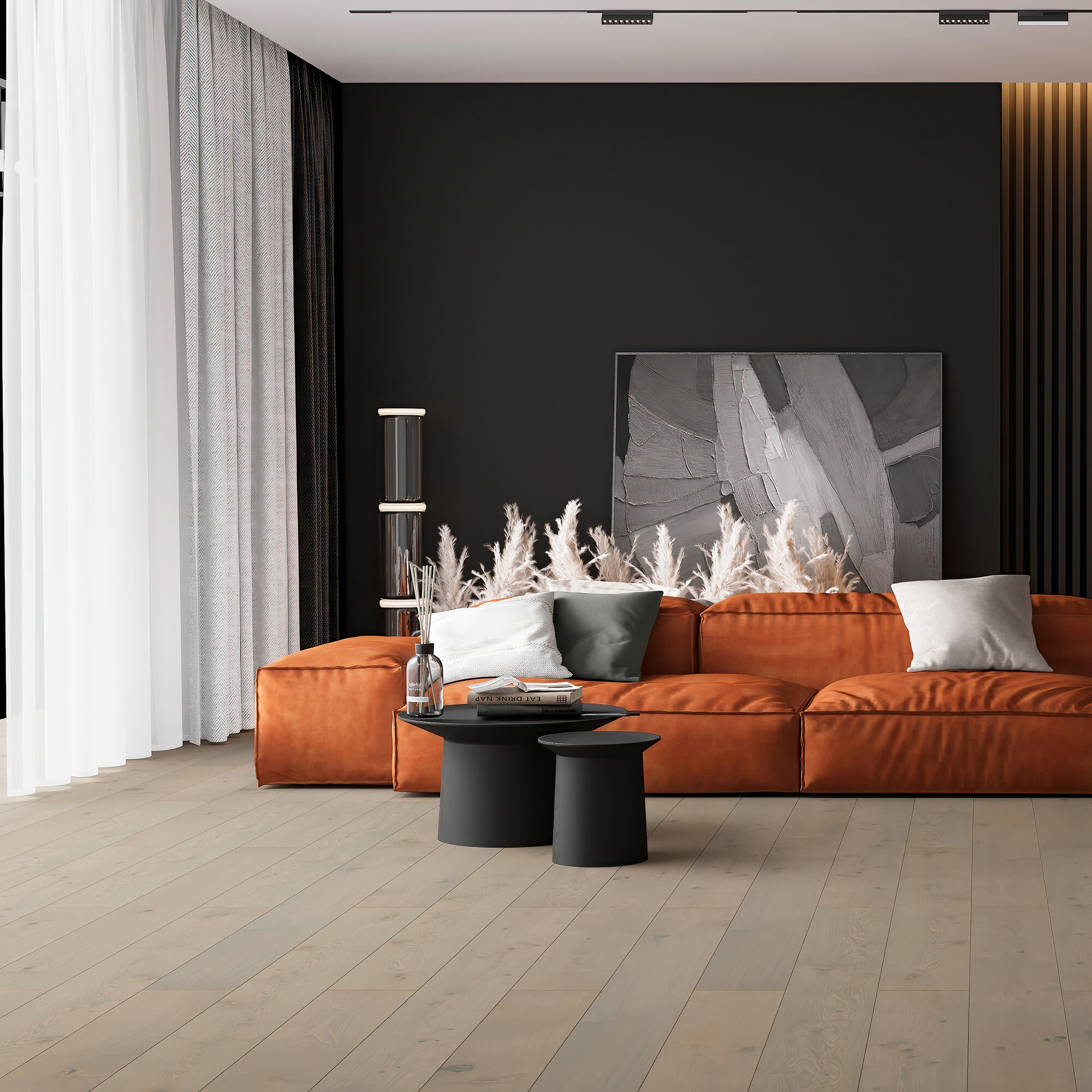 Parquet multicapa Monolama Rustic XXL roble gris mate 219x25 cm | Leroy ...