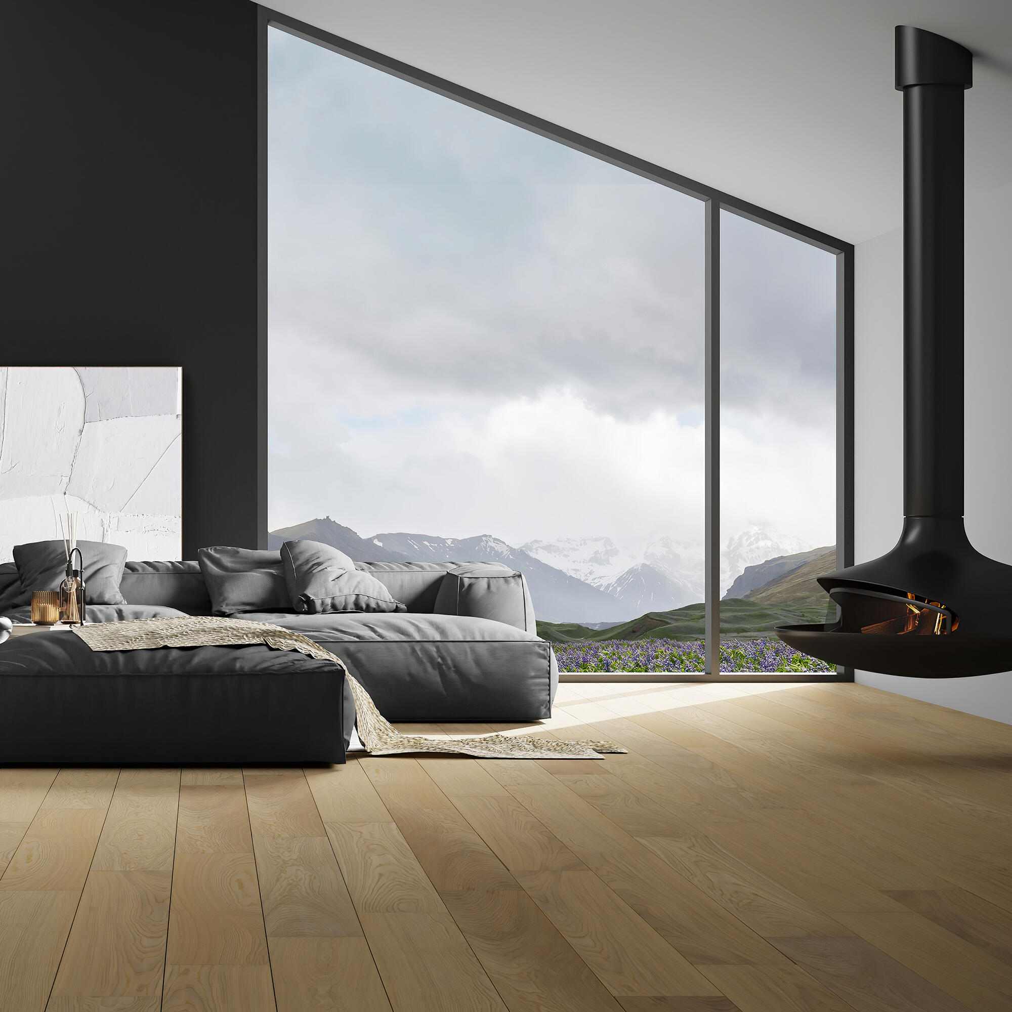 Parquet multicapa Monolama Select XXL roble blanco natural mate 219x25 ...