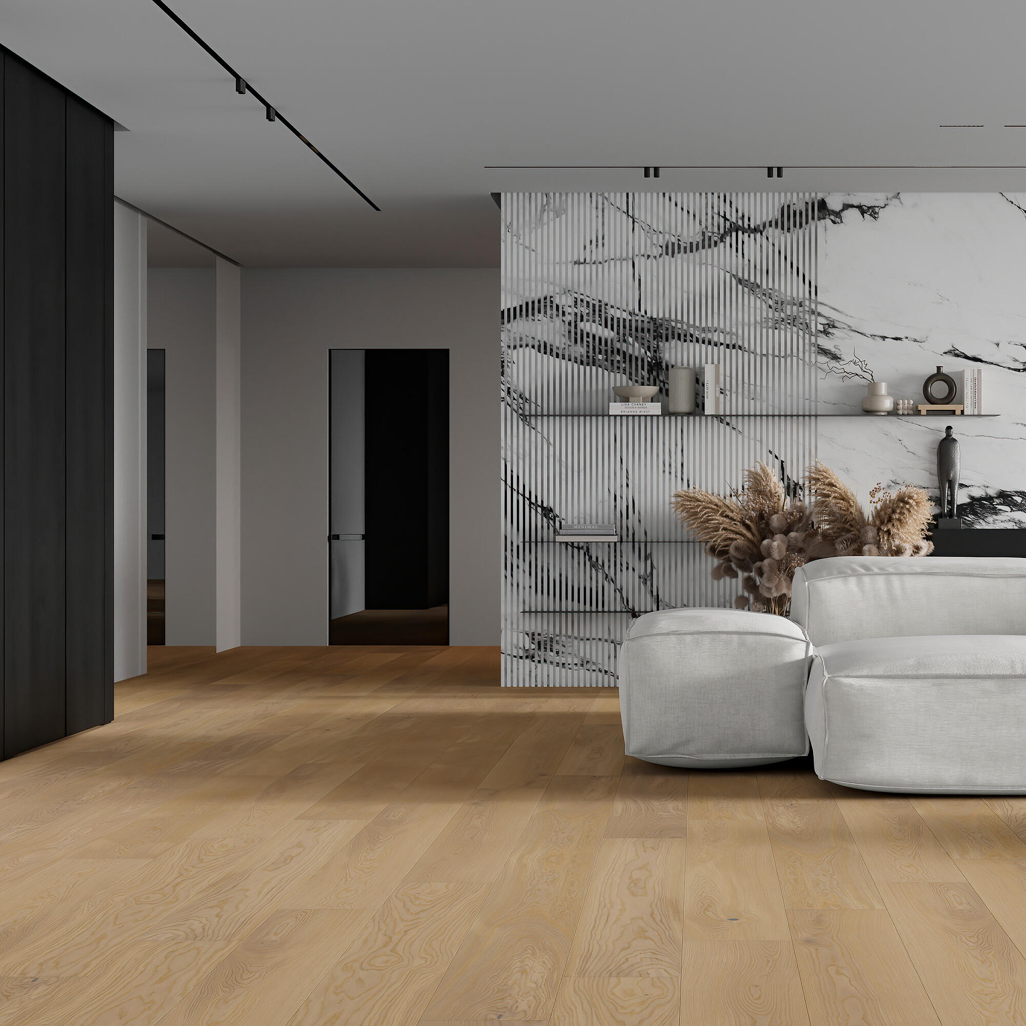 Parquet multicapa Monolama Classic XXL roble blanco natural mate 219x25 ...