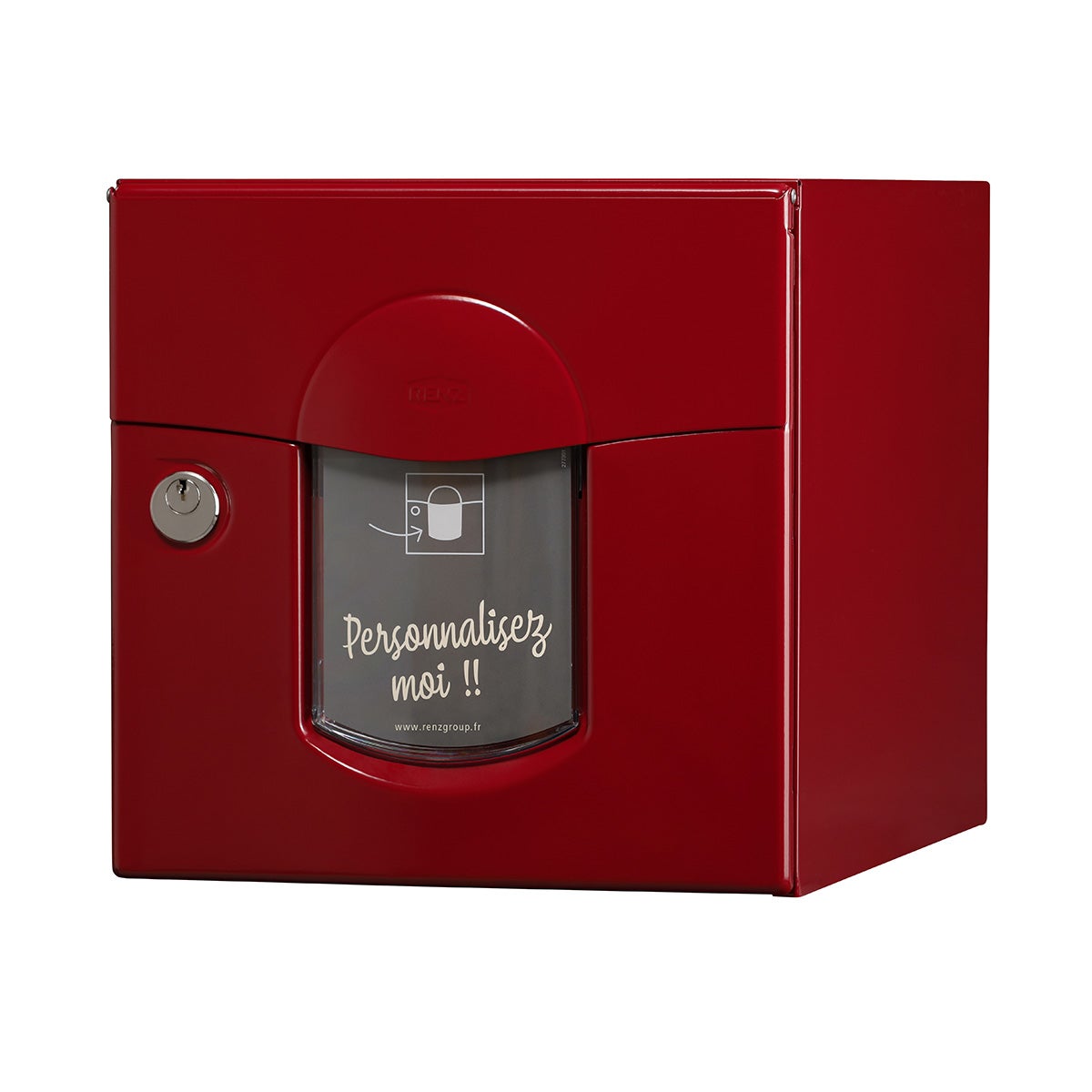 Boîte aux lettres normalisée 2 portes extérieur RENZ Soléa acier rouge ...