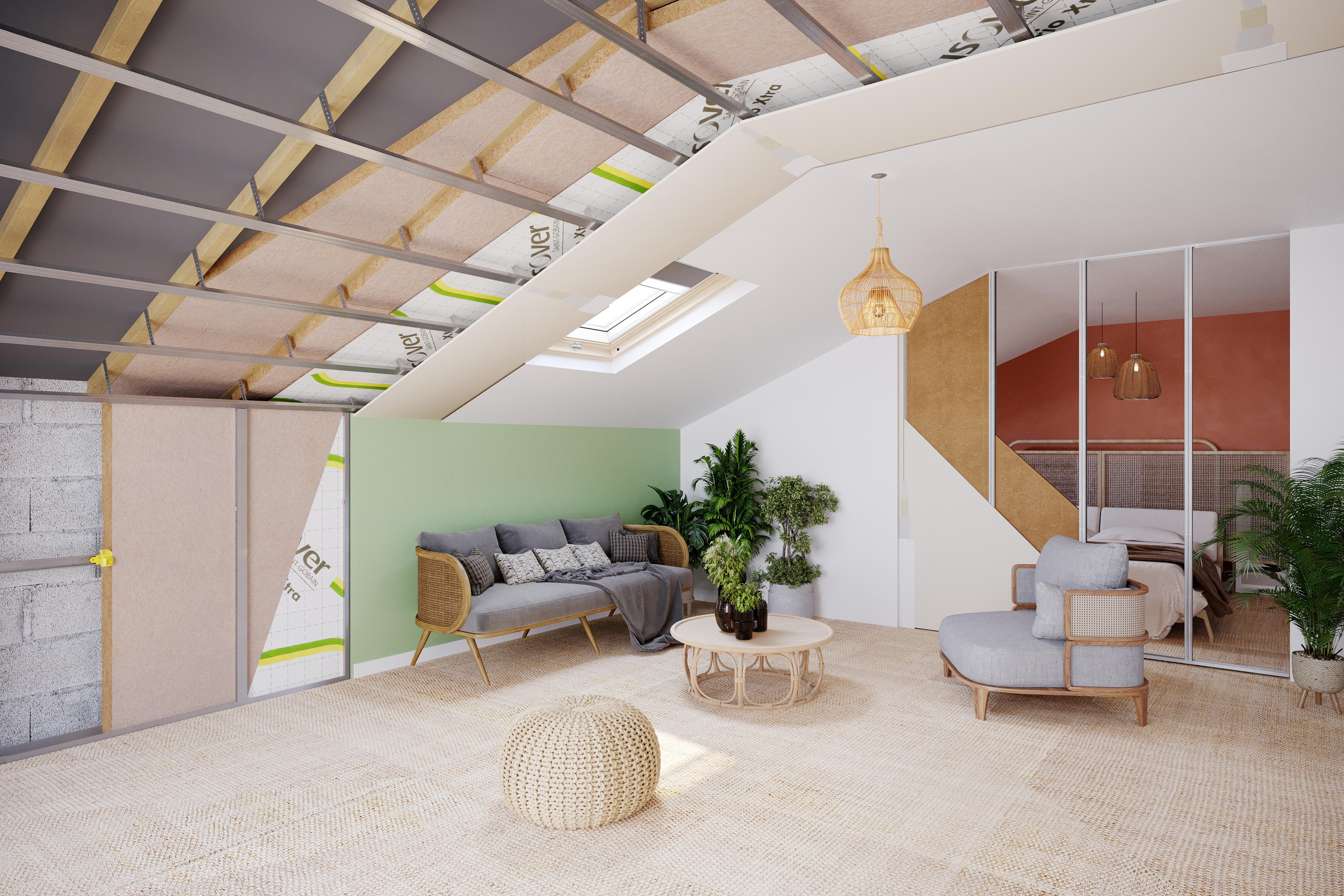 3 panneaux isolants en fibre de bois ISOVER Flex 55, Ep.200mm, 1.22x0.58m, R5.55 | Leroy Merlin