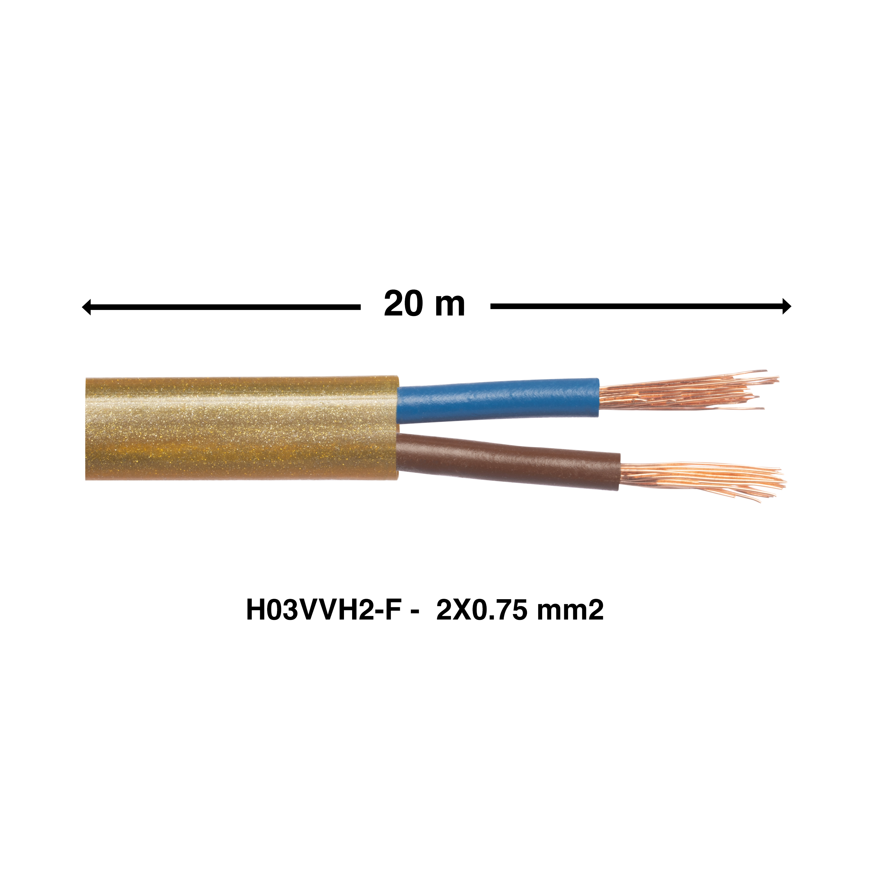 Cable eléctrico LEXMAN h03vvh2-f de 20 m | Leroy Merlin