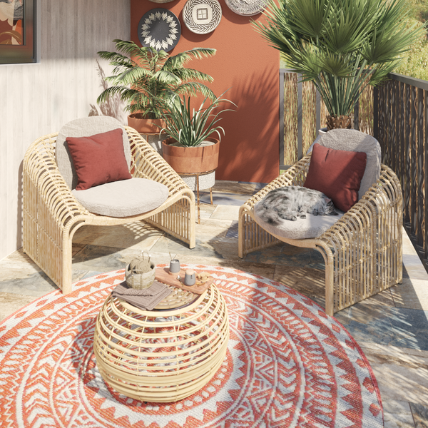 Set de balcón NATERIAL Bellis de aluminio para 2 personas | Leroy Merlin