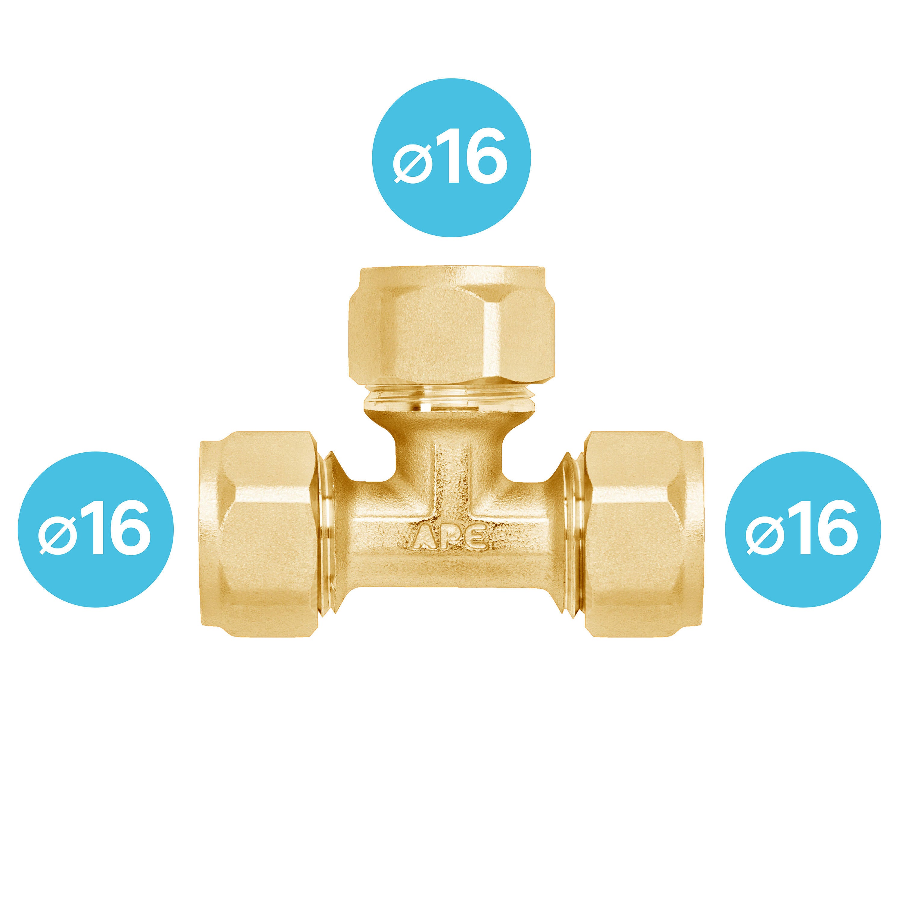 Tee per tubo EQUATION Serie 700 F Ø 16 mm , Ø 16 mm in uscita | Leroy ...