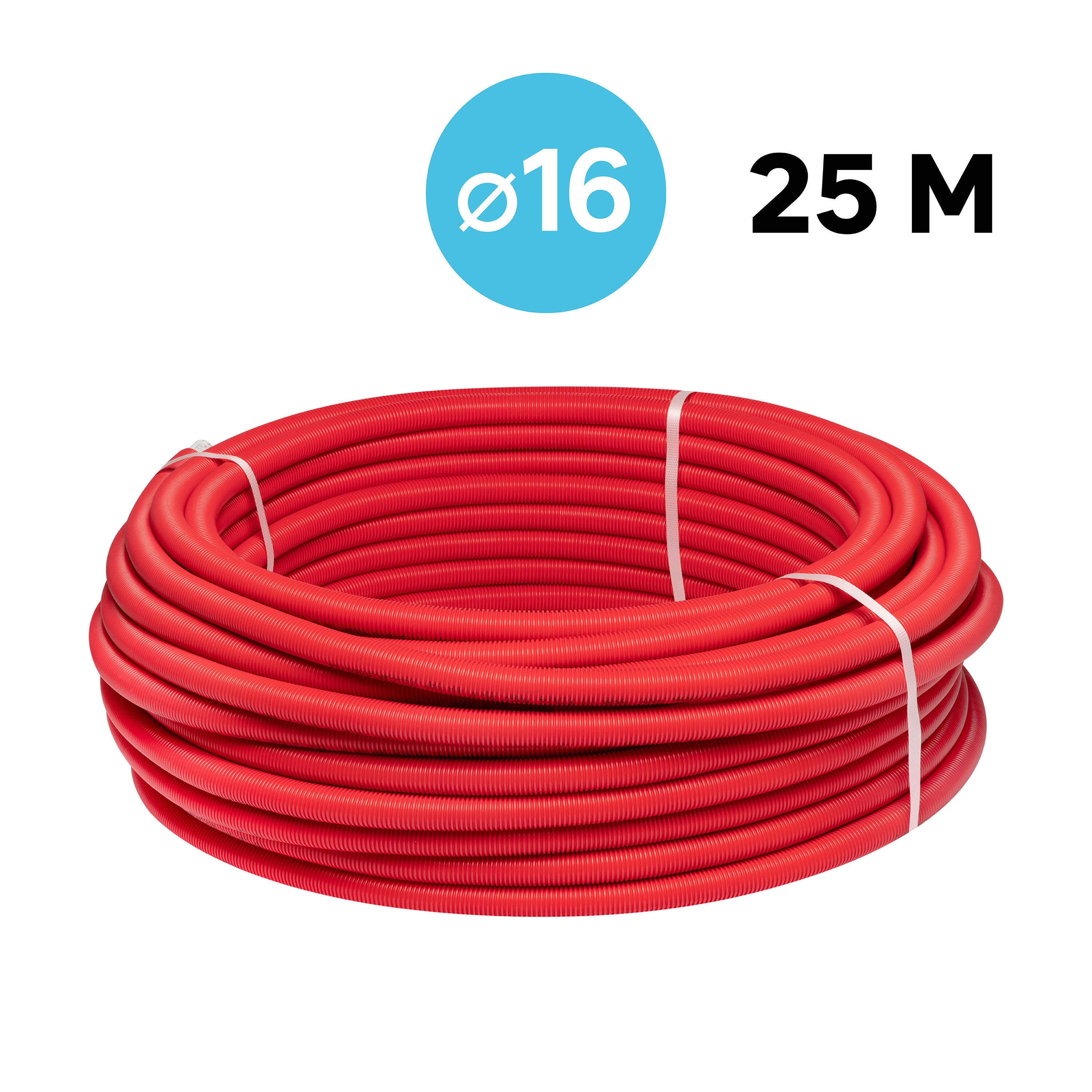 Tube multicouche gainé rouge Ø16, en couronne de 25m, EQUATION | Leroy ...