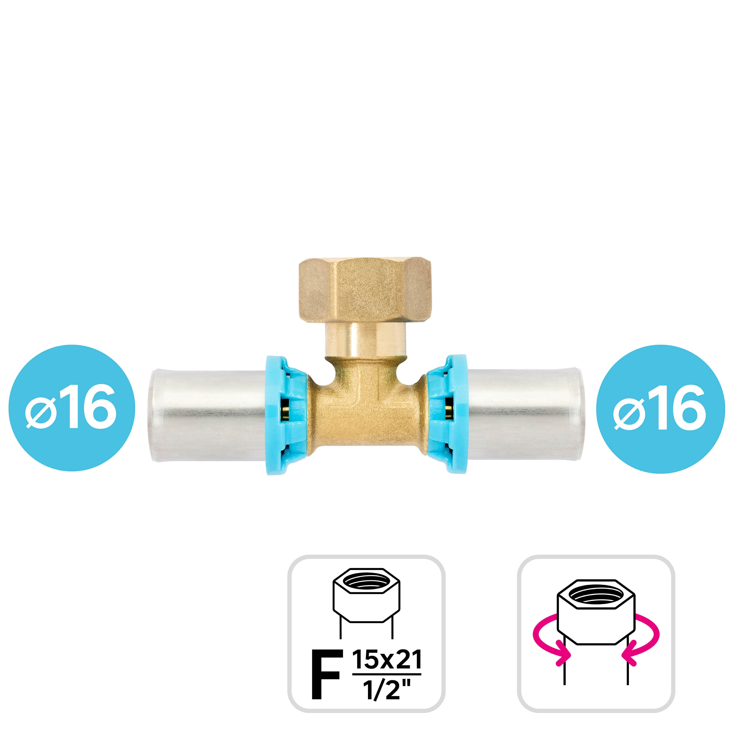 Tee per tubo EQUATION Serie APL Ø 16 mm | Leroy Merlin