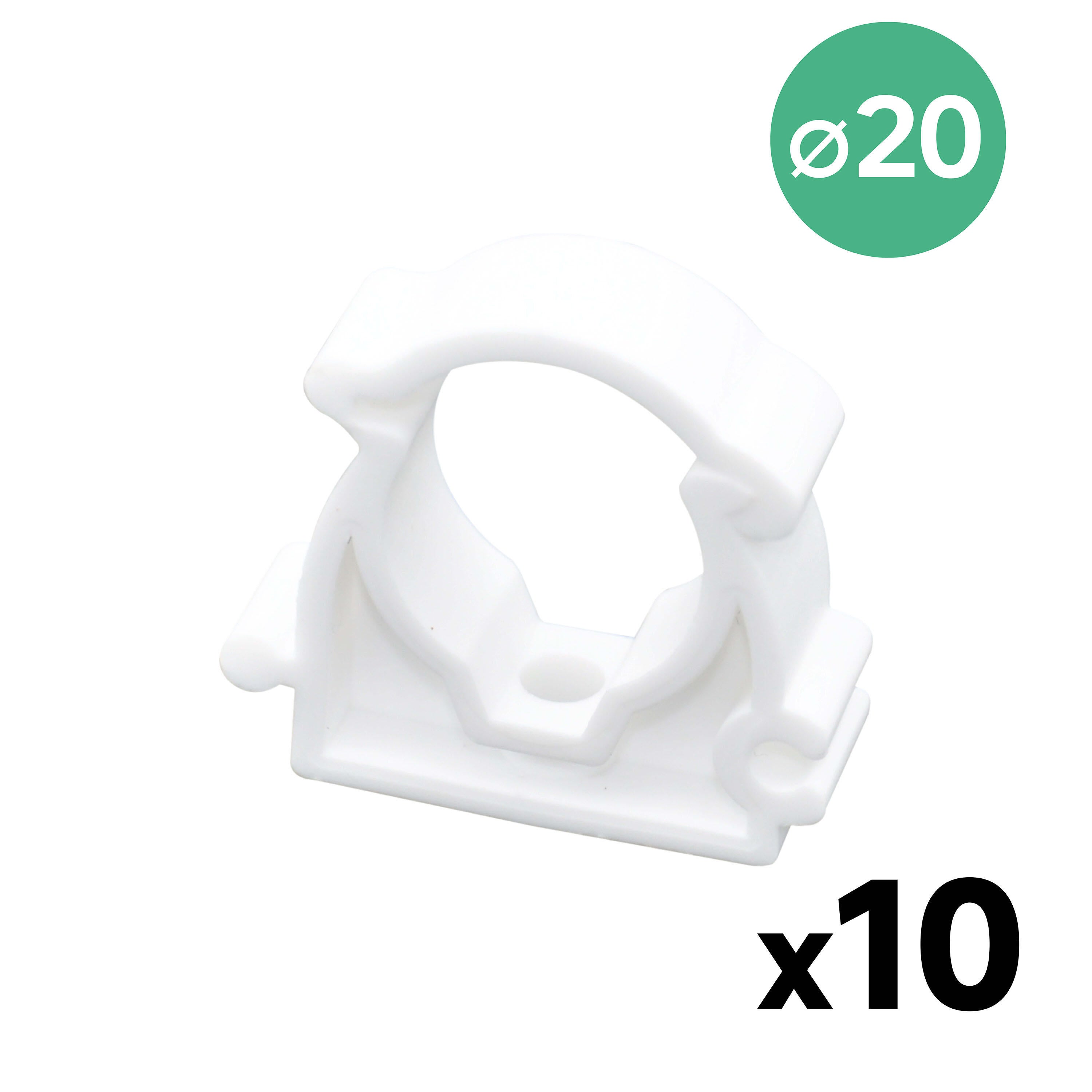 Lot de 10 colliers de fixation simple de D20 mm pour tubes multicouche ...