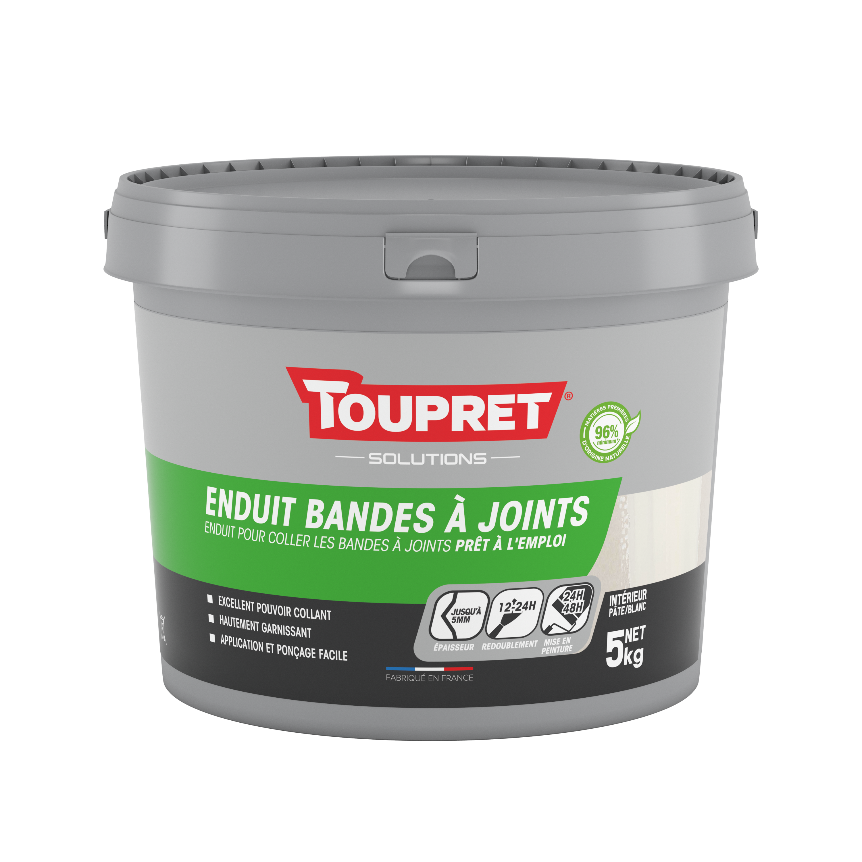 Enduit en pâte Bandes à joints TOUPRET 5 kg | Leroy Merlin