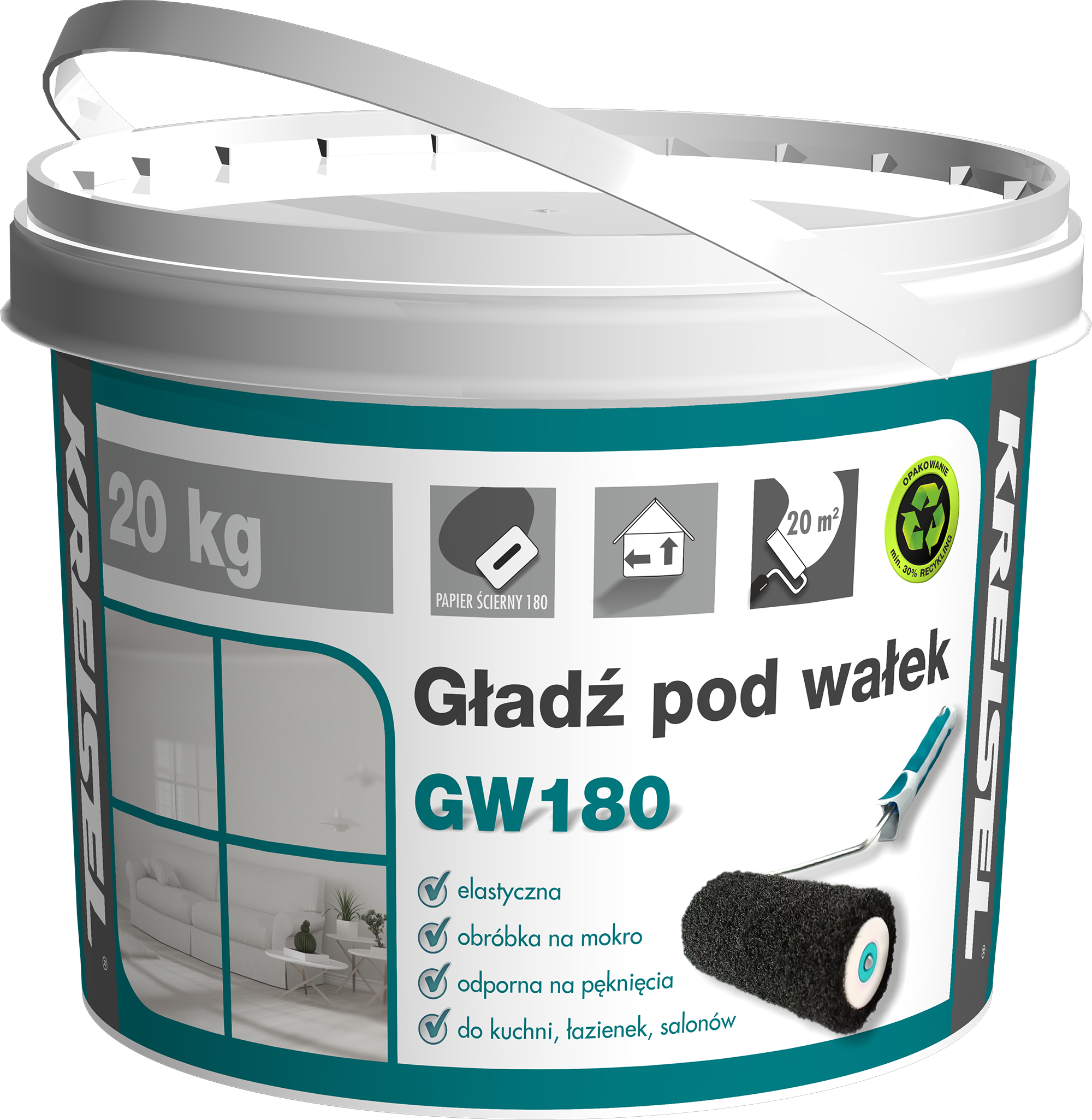 Gotowa gładź pod wałek GW180 20 kg Kreisel - Leroy Merlin