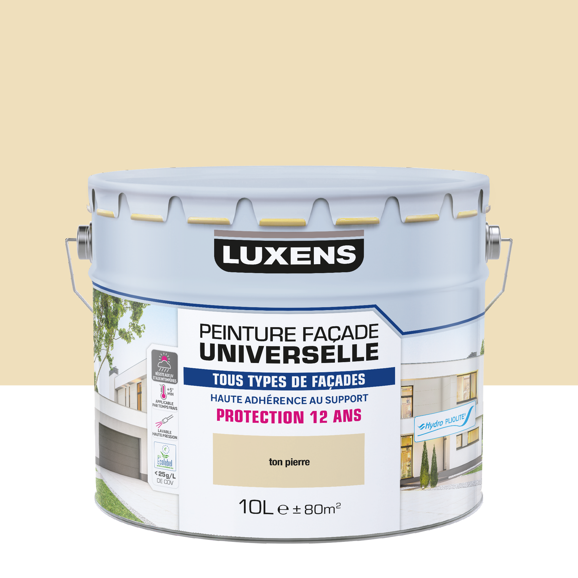 Peinture extérieure façade Universelle LUXENS ton pierre mat 10l ...