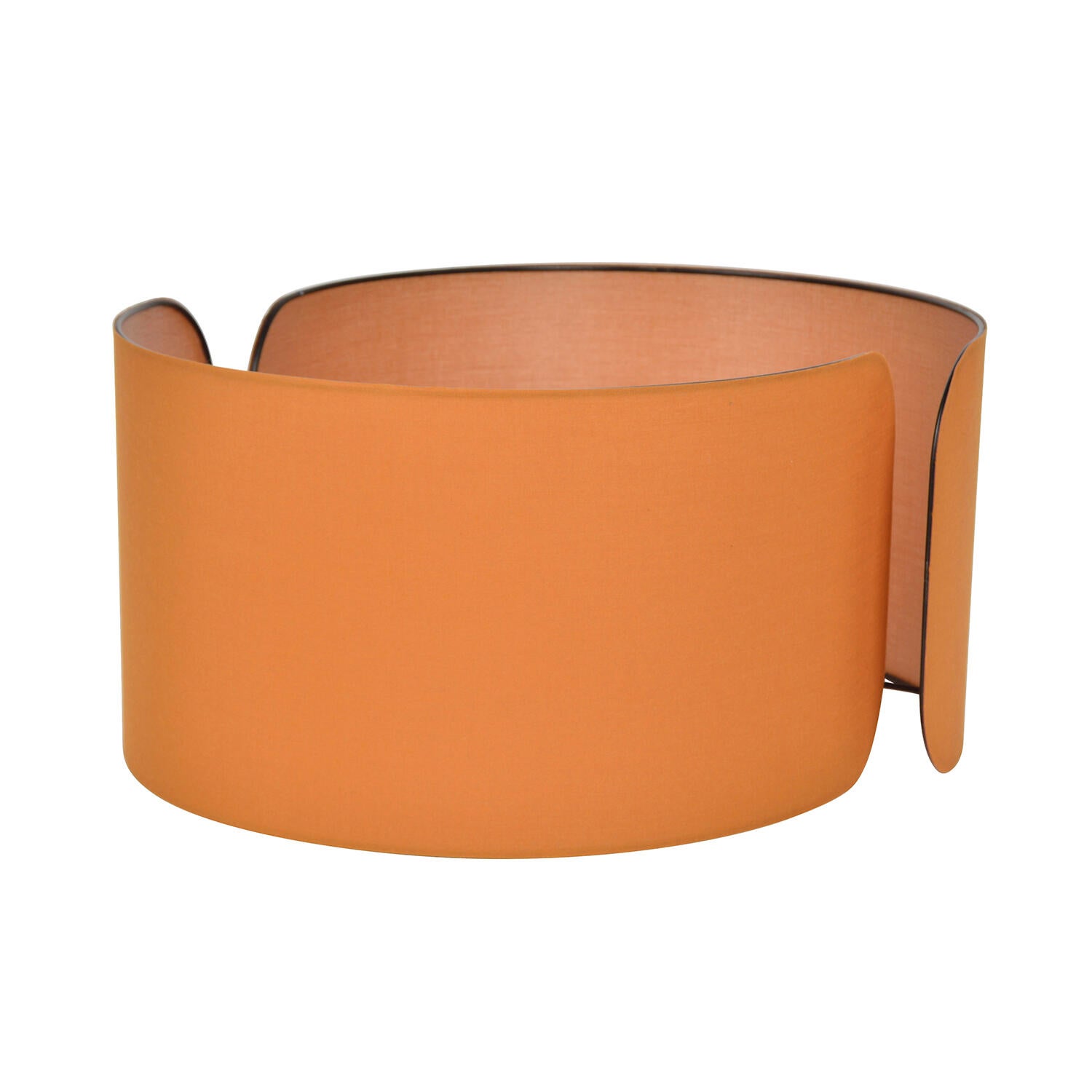 Abat-jour Demi-lune H.20.5 cm, Diam.40 cm coton, caramel | Leroy Merlin