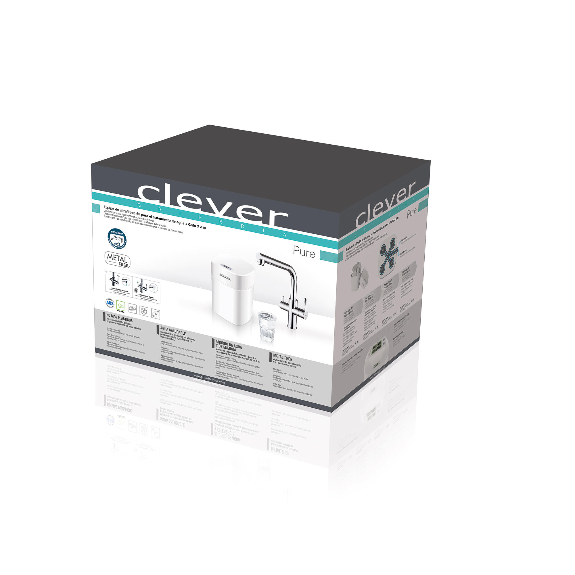 Equipo ultrafiltracion Pure CLEVER con grifo 3V | Leroy Merlin
