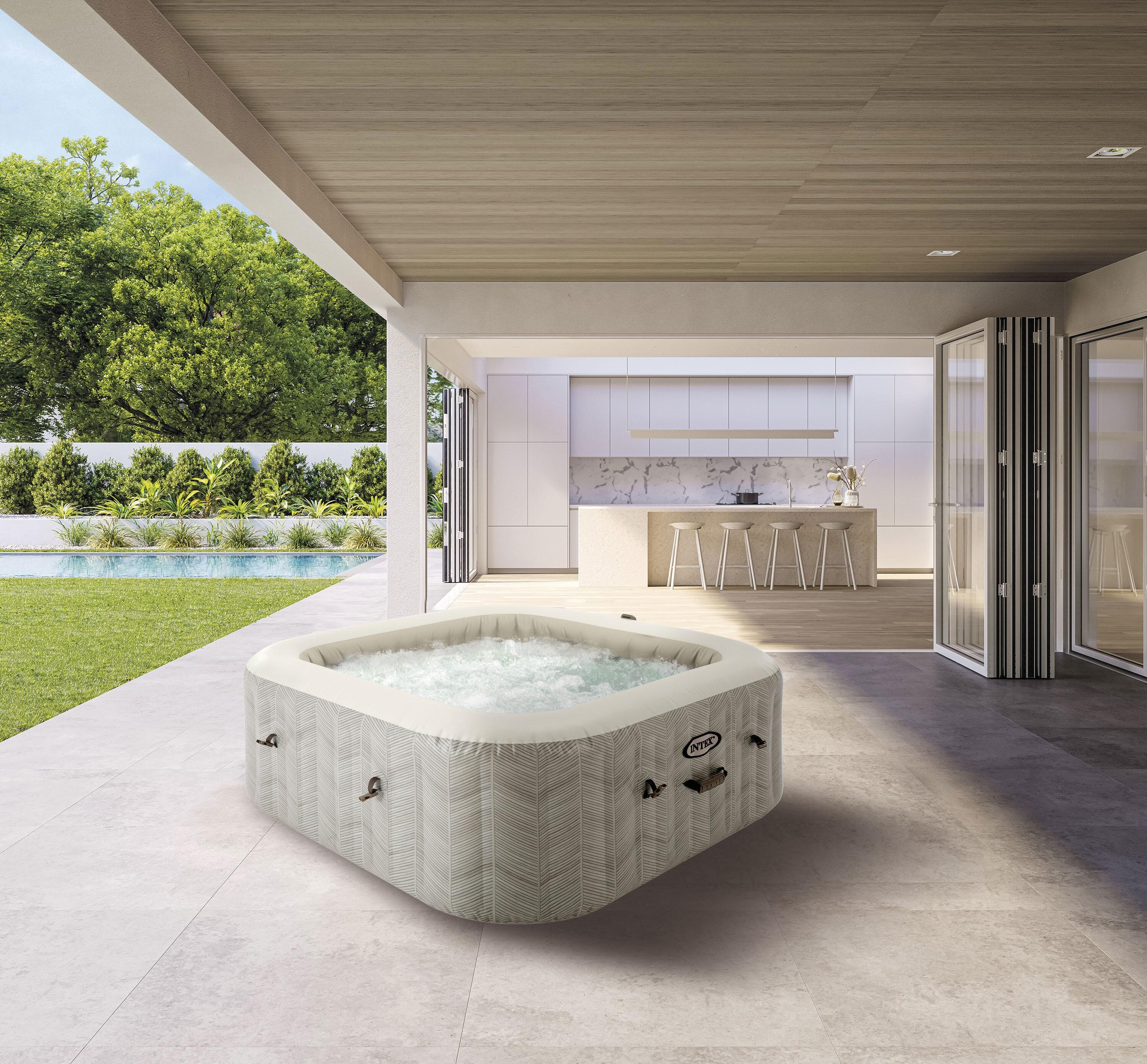 Pure Spa gonflable INTEX CHEVRON carré 6 places | Leroy Merlin