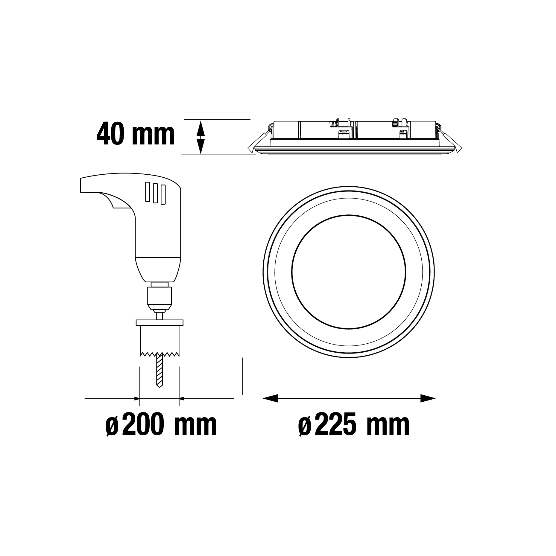 Foco LED INSPIRE Ufo blanco redondo de 1700 lm intensidad luz regulable ...